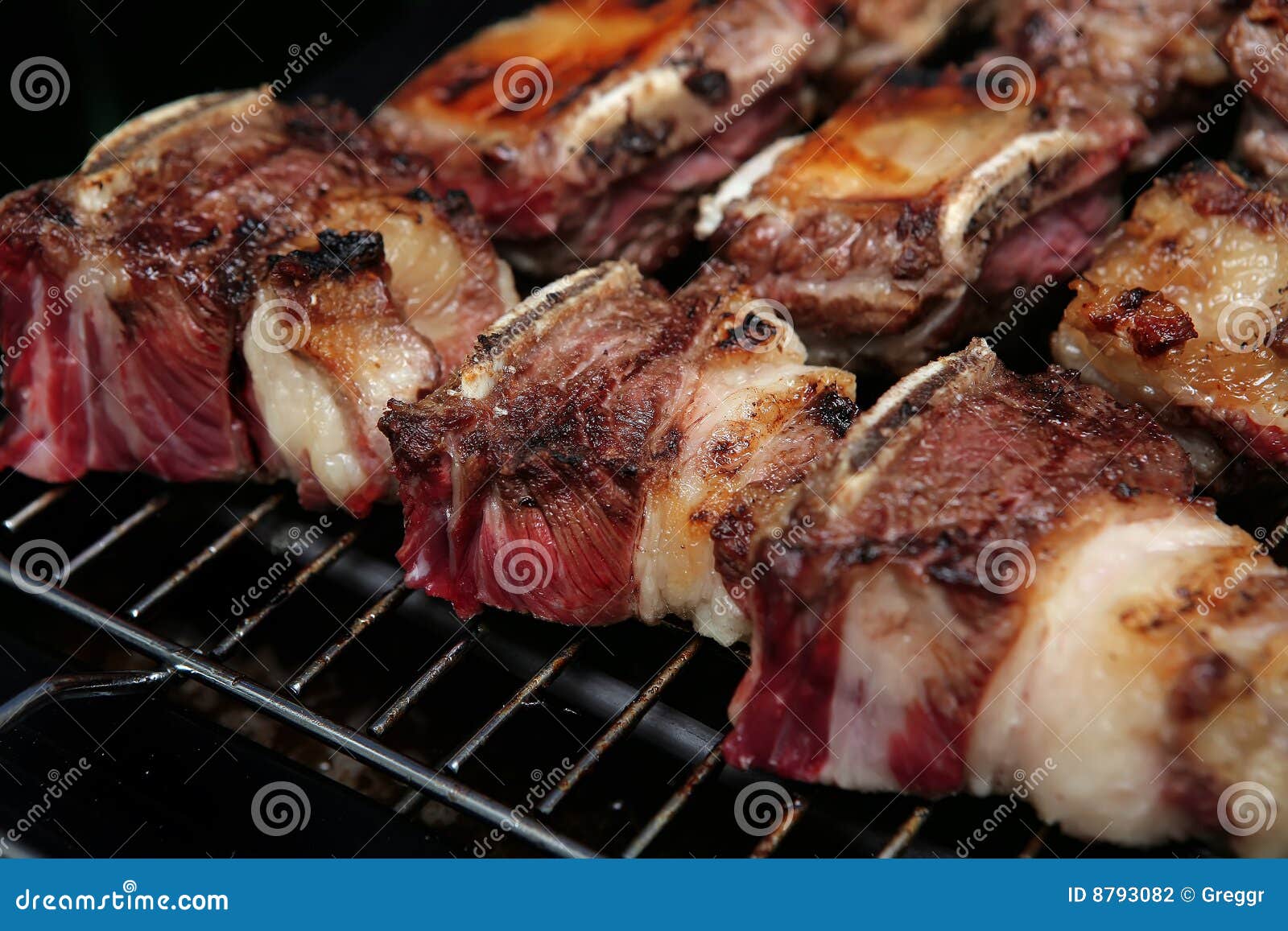 Ready to eat meat on bbq stock photo. Image of close, roast - 8793082