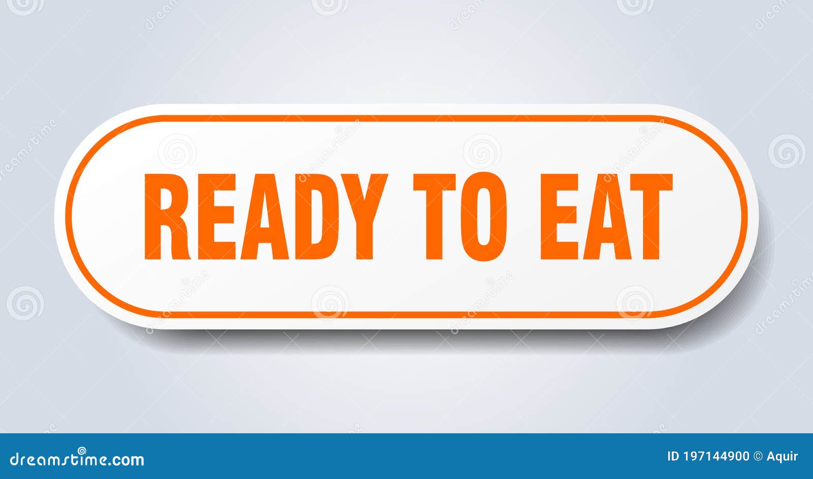 Ready to eat sticker. stock vector. Illustration of peeler - 197144900