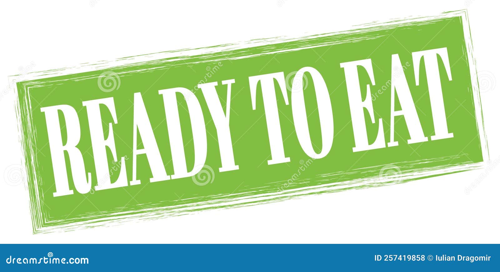 READY TO EAT Text Written on Green Stamp Sign Stock Illustration ...