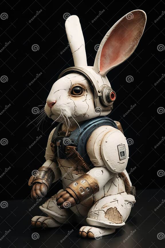 Ready To Explore the Cosmos: Astronaut Rabbit in Space Stock ...