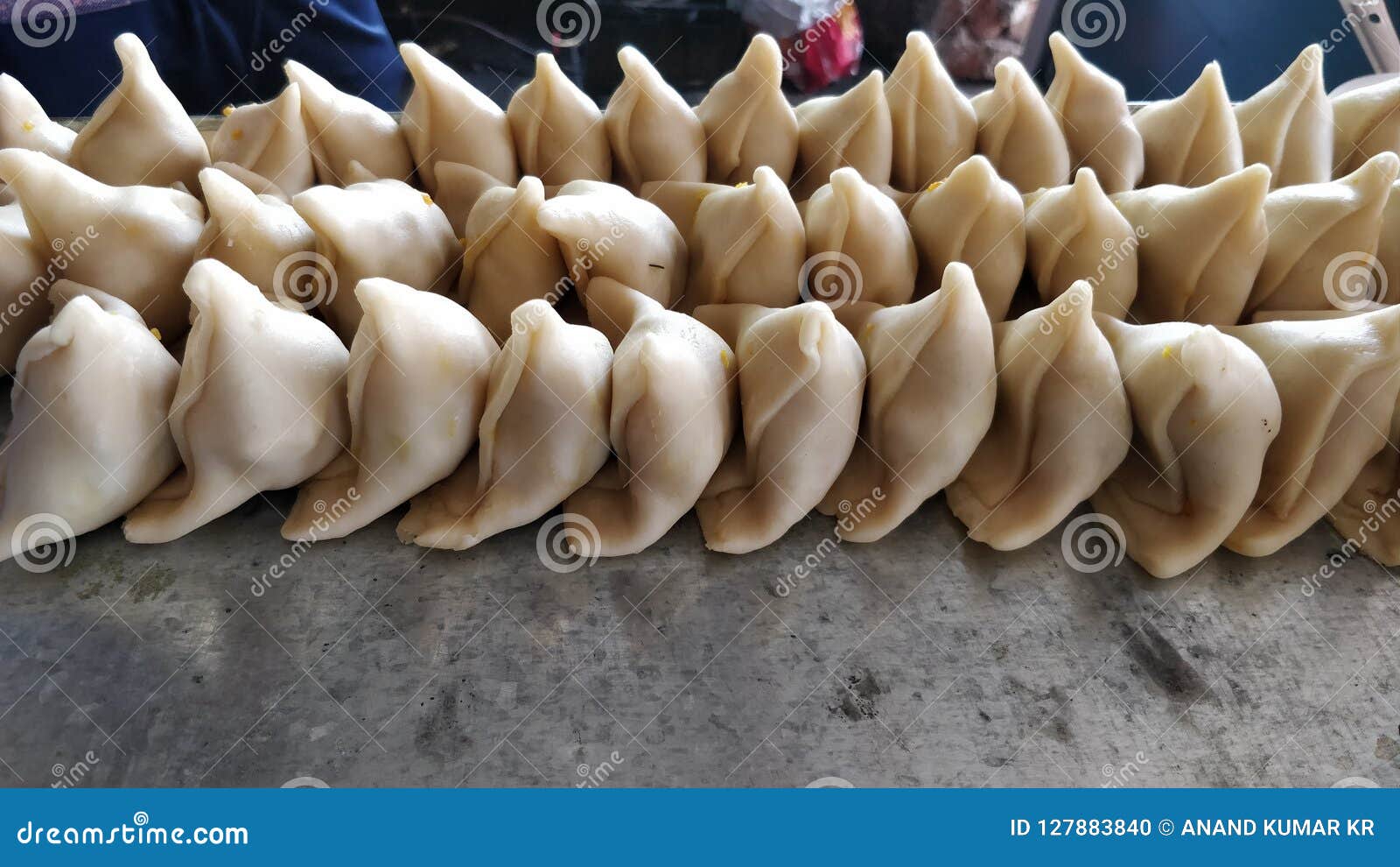 Ready to fry samosa stock photo. Image of samosa, preparing - 127883840