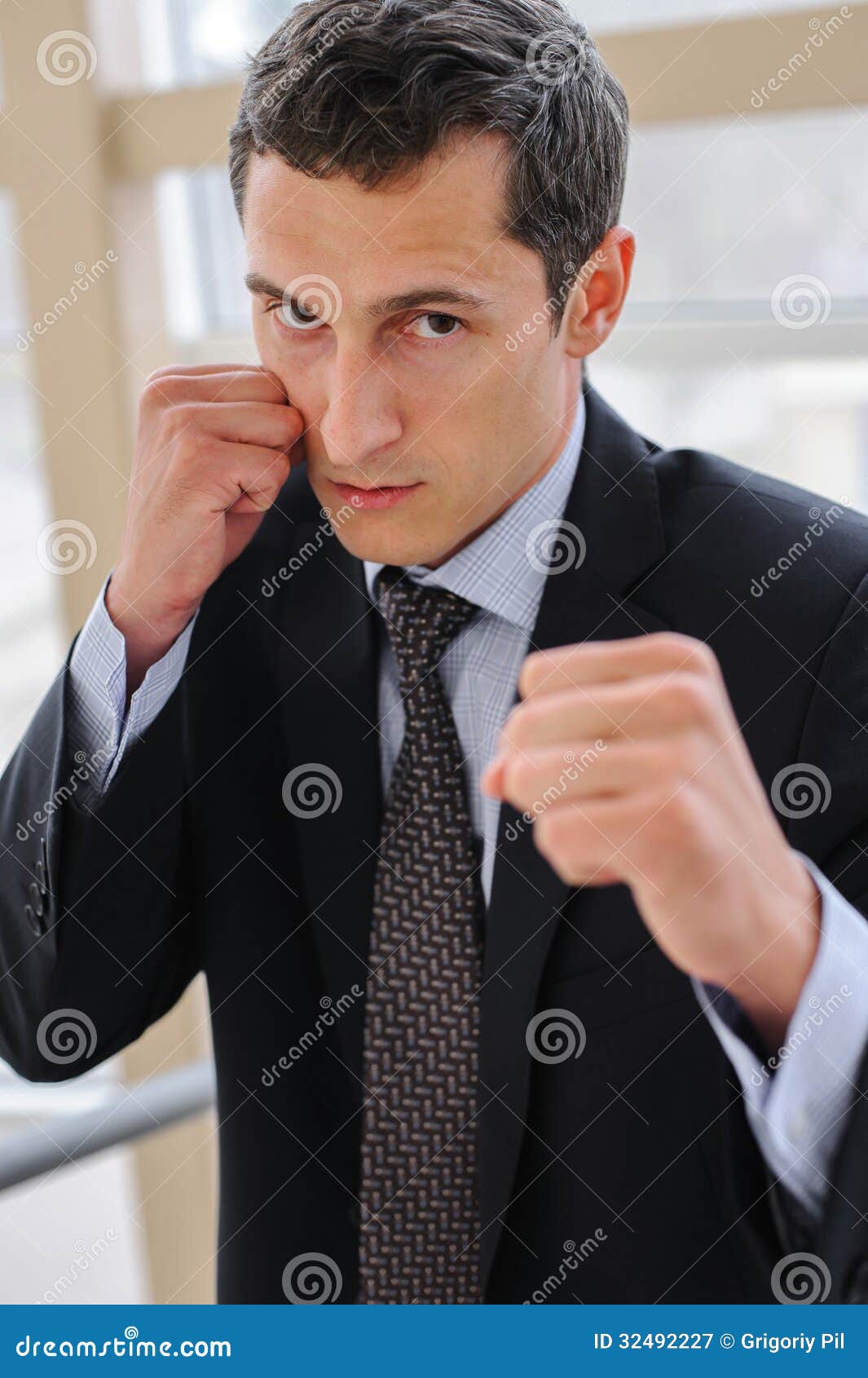 Ready to hit a punch stock image. Image of boss, punch - 32492227
