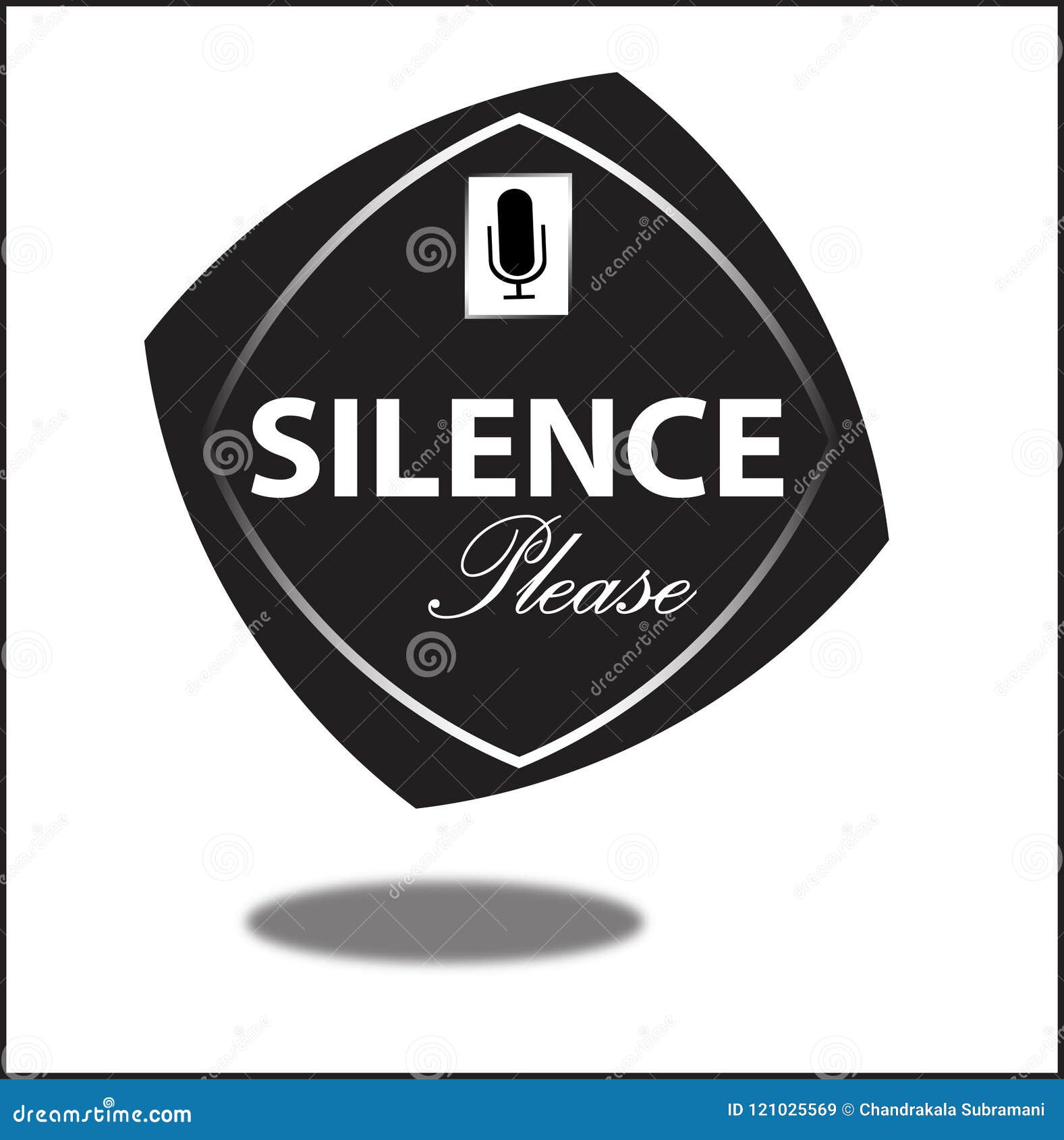 Colorful Silence Please Web Button Stock Illustration - Illustration of ...