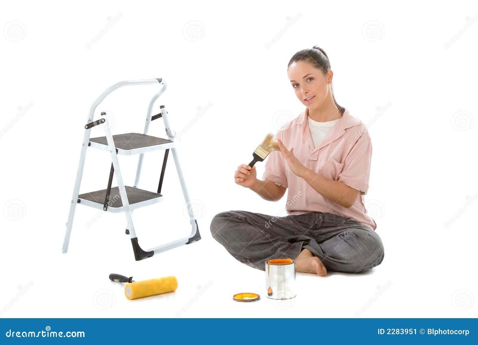 Ready to paint stock image. Image of white, working, improvement - 2283951