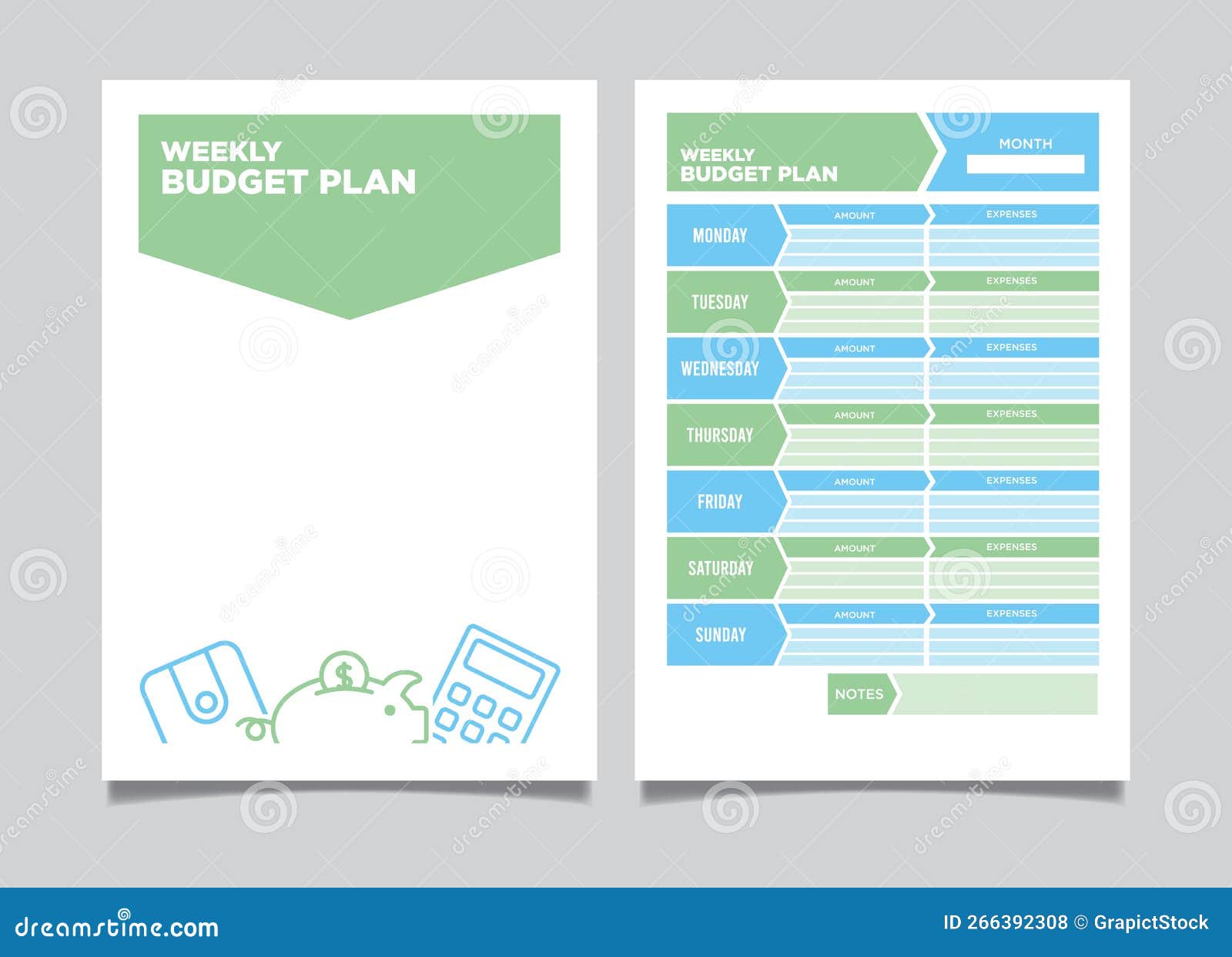 Ready To Print A4 Size Budget Planner Template Design. Weekly Printable ...