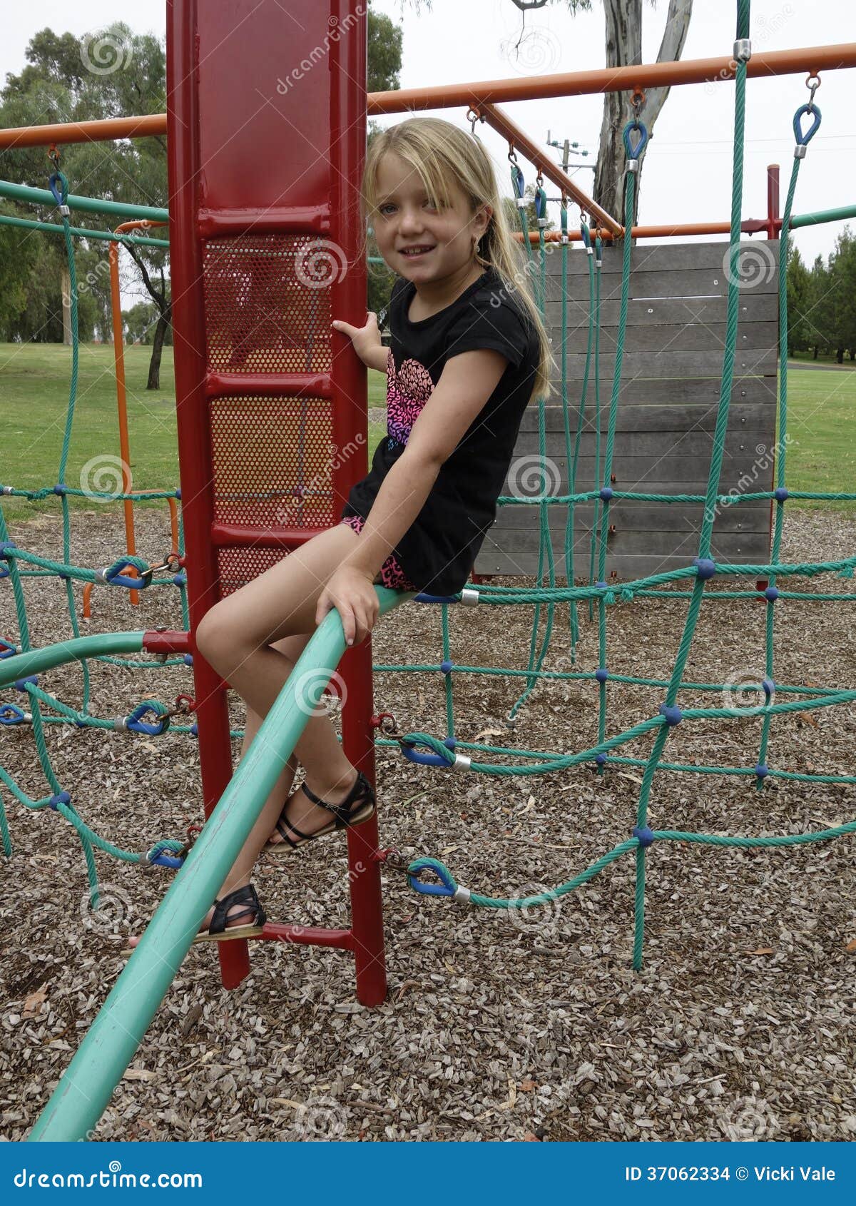 Ready to Slide. stock photo. Image of female, exercise - 37062334