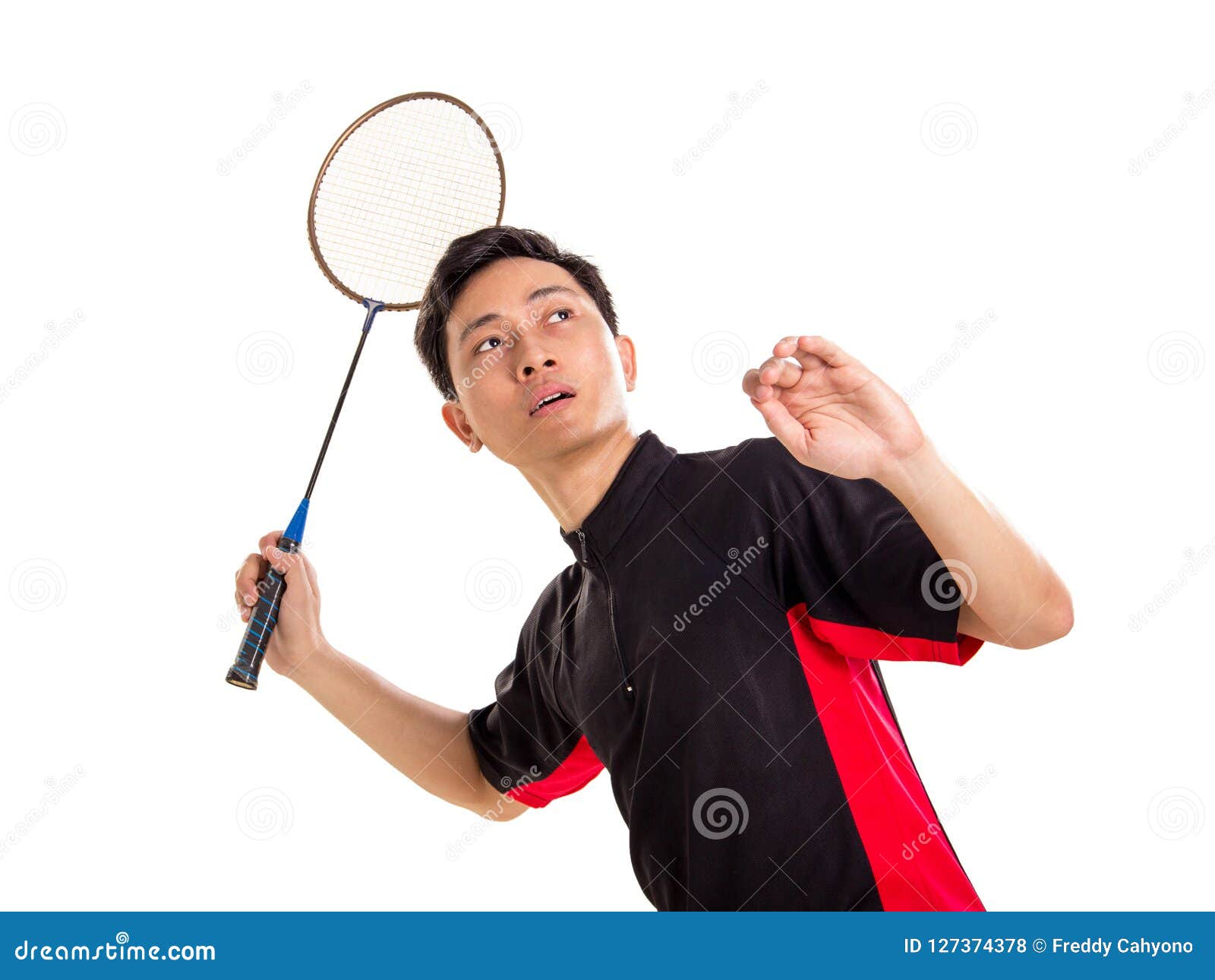 Ready to smash shuttlecock stock photo. Image of male - 127374378