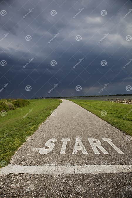 Ready to start stock photo. Image of lost, escape, sign - 9249226