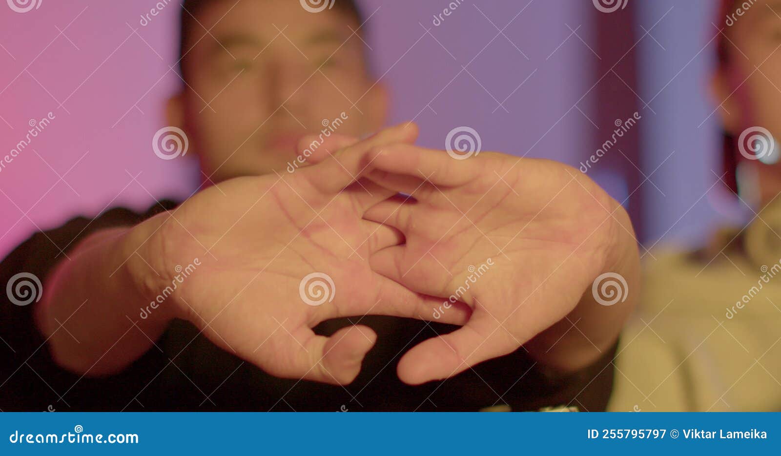 Ready To Start Playing Fingers and Hands before a Video Game Stock ...