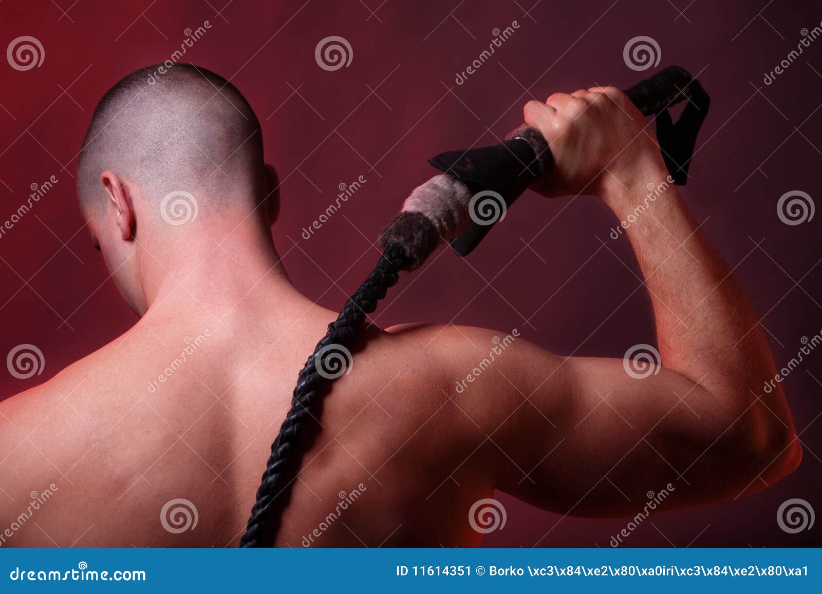 Ready to strike stock image. Image of warrior, muscle - 11614351