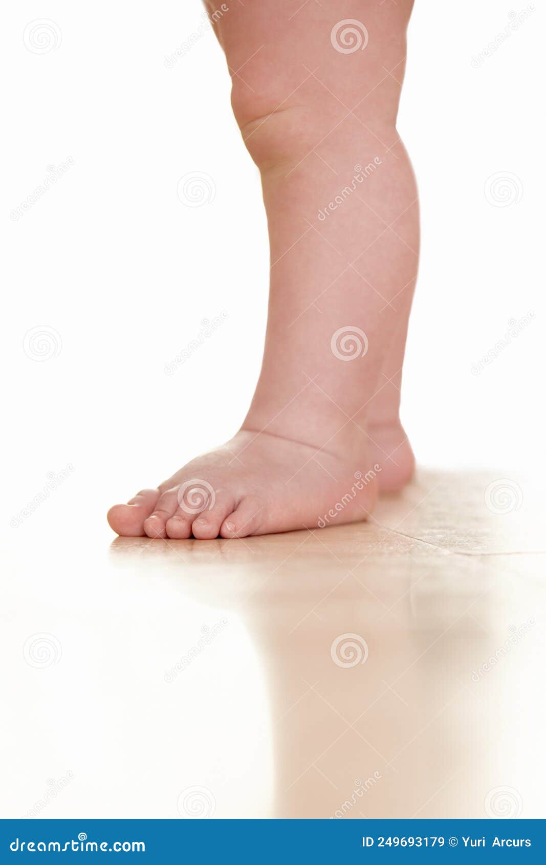 Ready To Take those First Steps. Cropped View of a Toddlers Legs. Stock ...