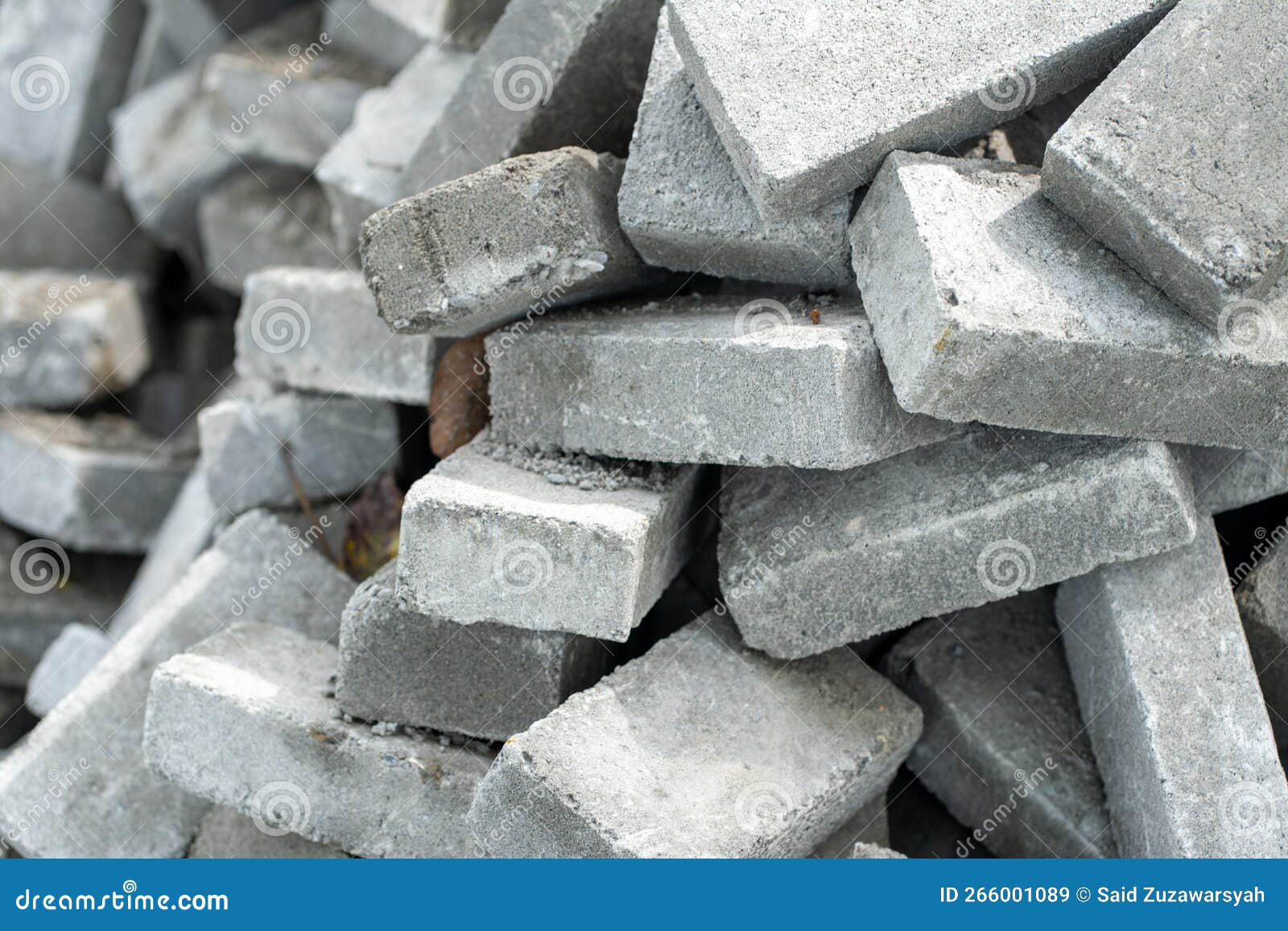 Ready To Use Pile of Bricks with Random Placement and Sunlight Shining ...