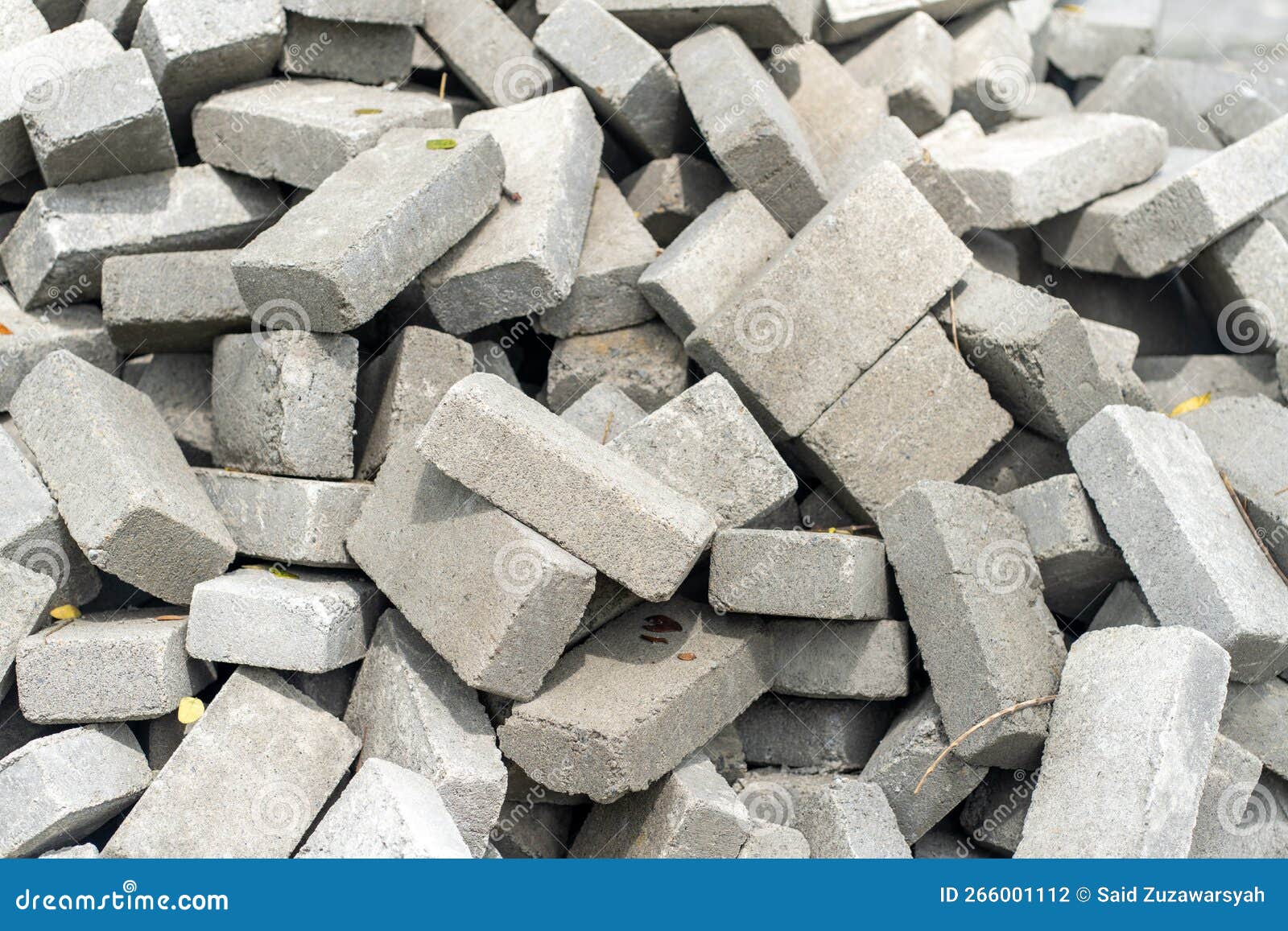 Ready To Use Pile of Bricks with Random Placement and Sunlight Shining ...