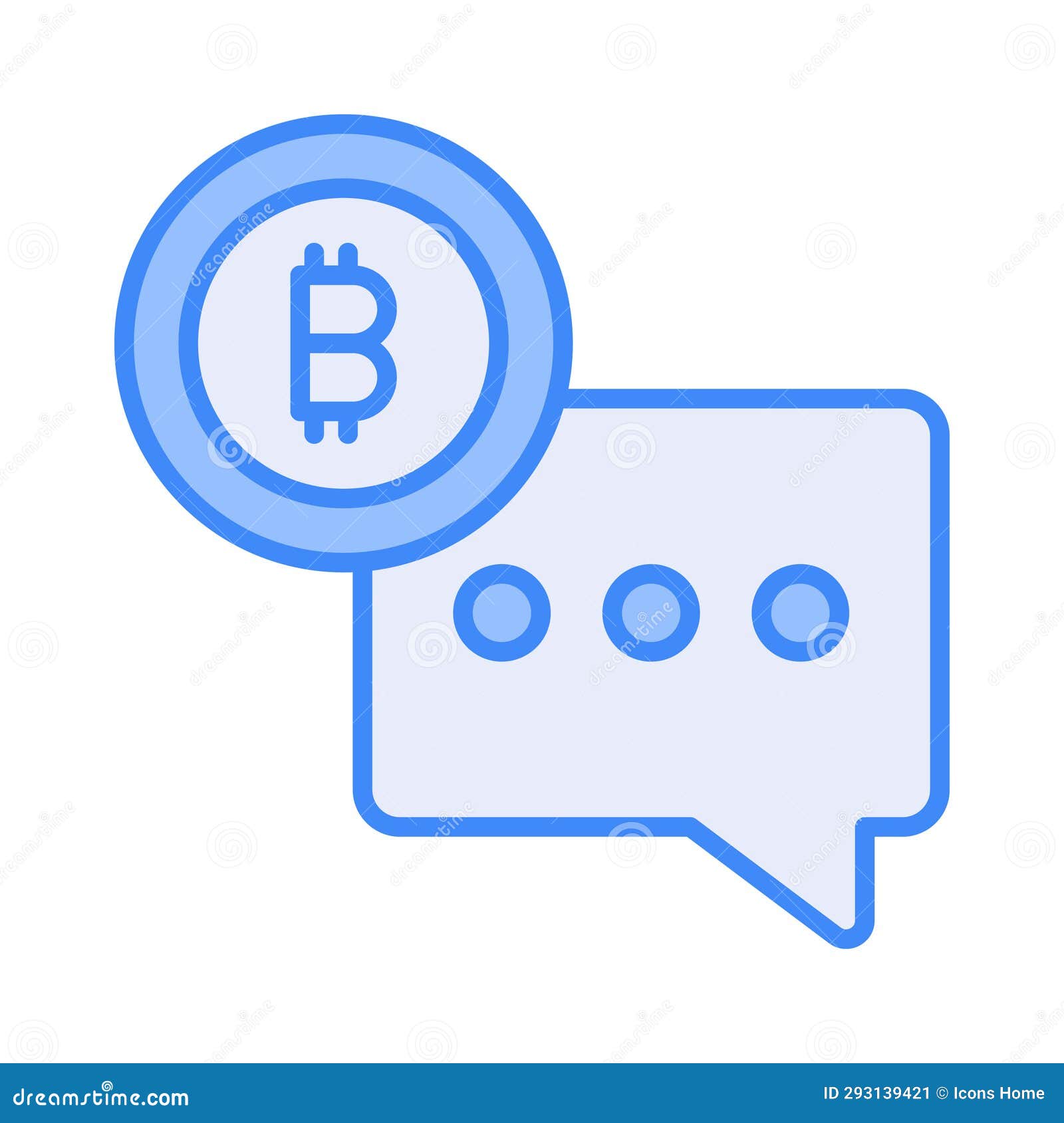 Ready To Use Vector Design of Bitcoin Chat in Trendy Style Stock ...