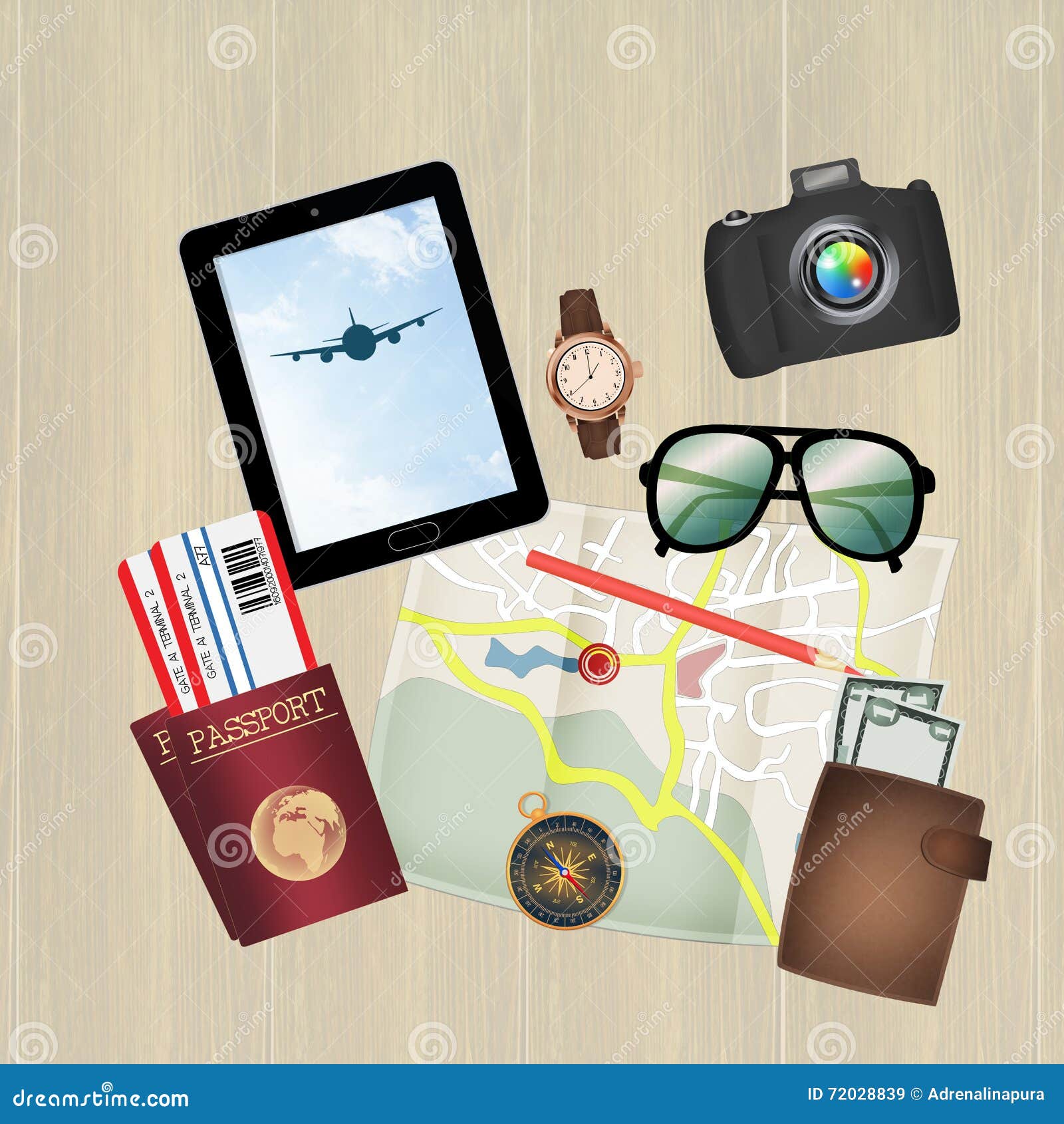 Ready for travel stock illustration. Illustration of tourist - 72028839