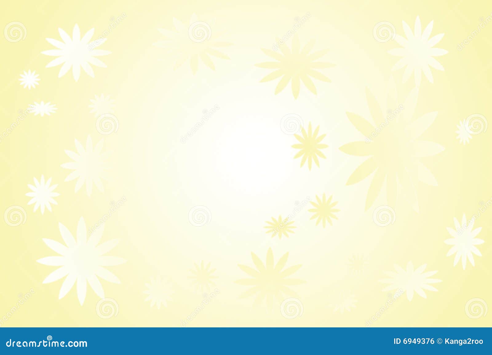 Ready Yellow Card with Flowers Stock Illustration - Illustration of ...