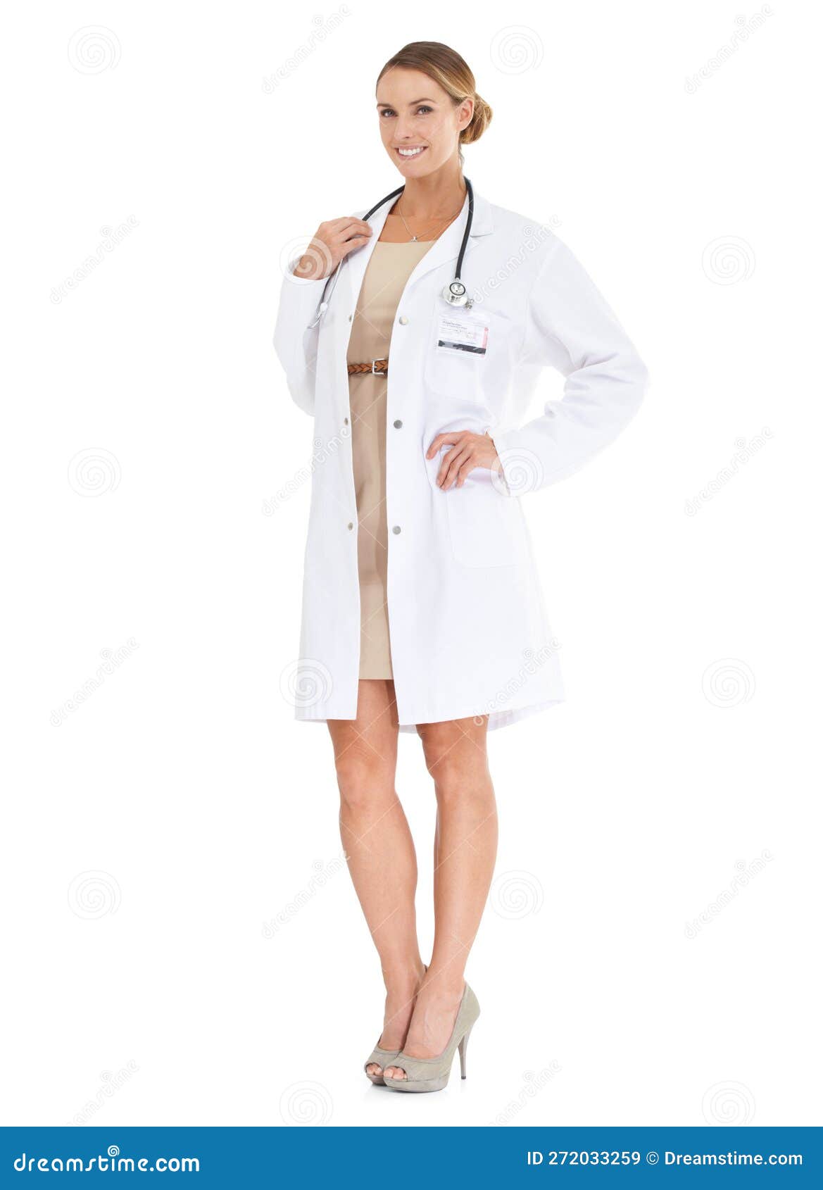 Ready for Your Checkup. Full-length Image of an Attractive Doctor Smiling at the Camera. Stock ...