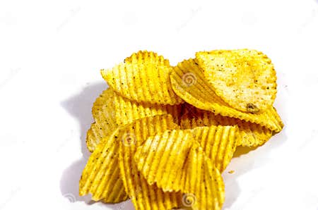 Ready for Your Stack of Potato Chips Stock Image - Image of backed ...
