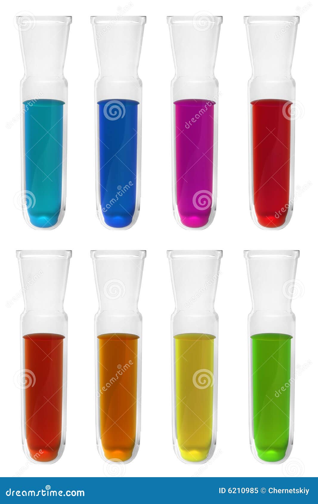 Reageerbuizen Met Verschillende Reagentia Stock Illustratie ...