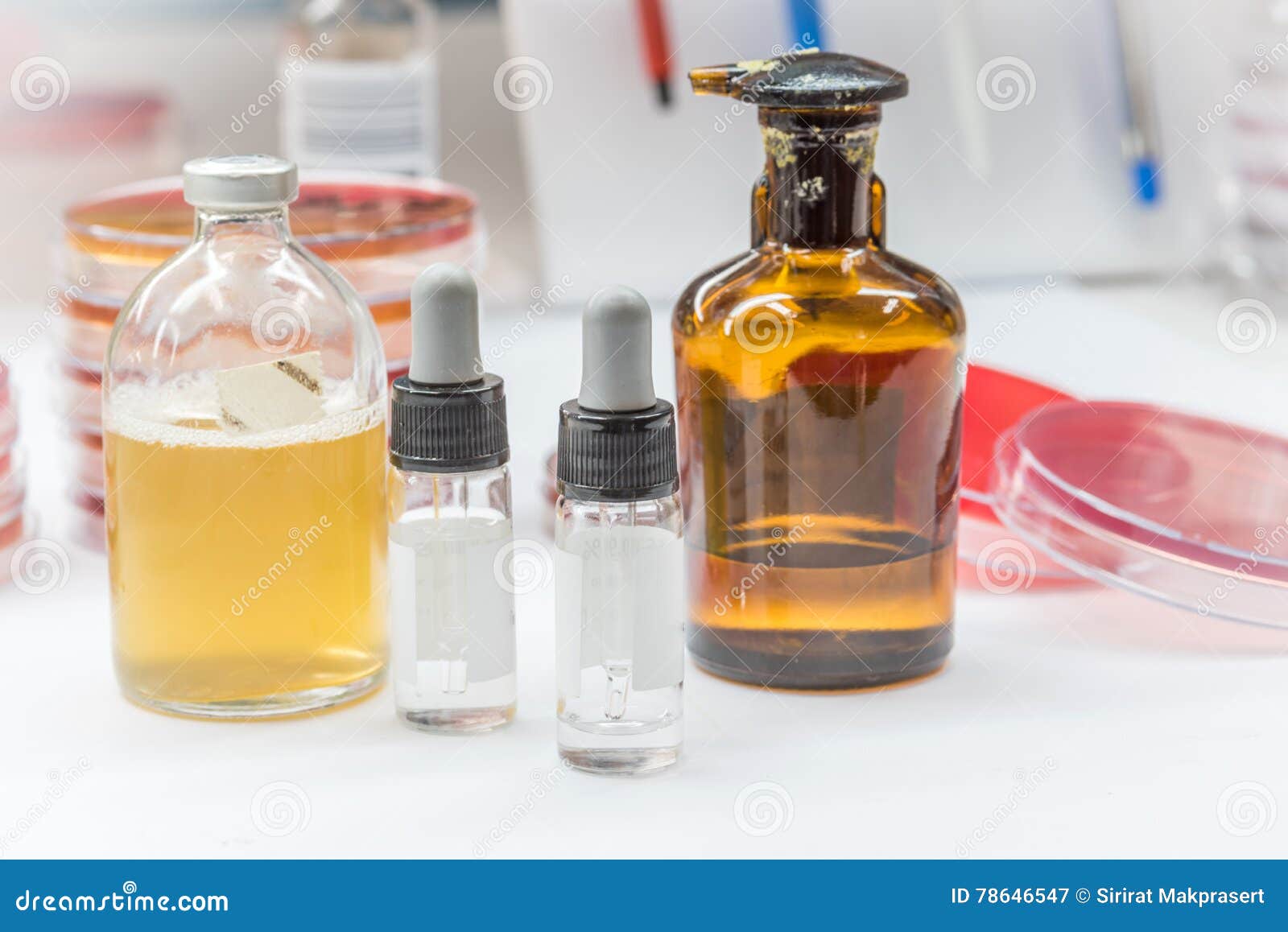 Reagent for Biochem Tests for Identifield Pathogen. Stock Image - Image ...