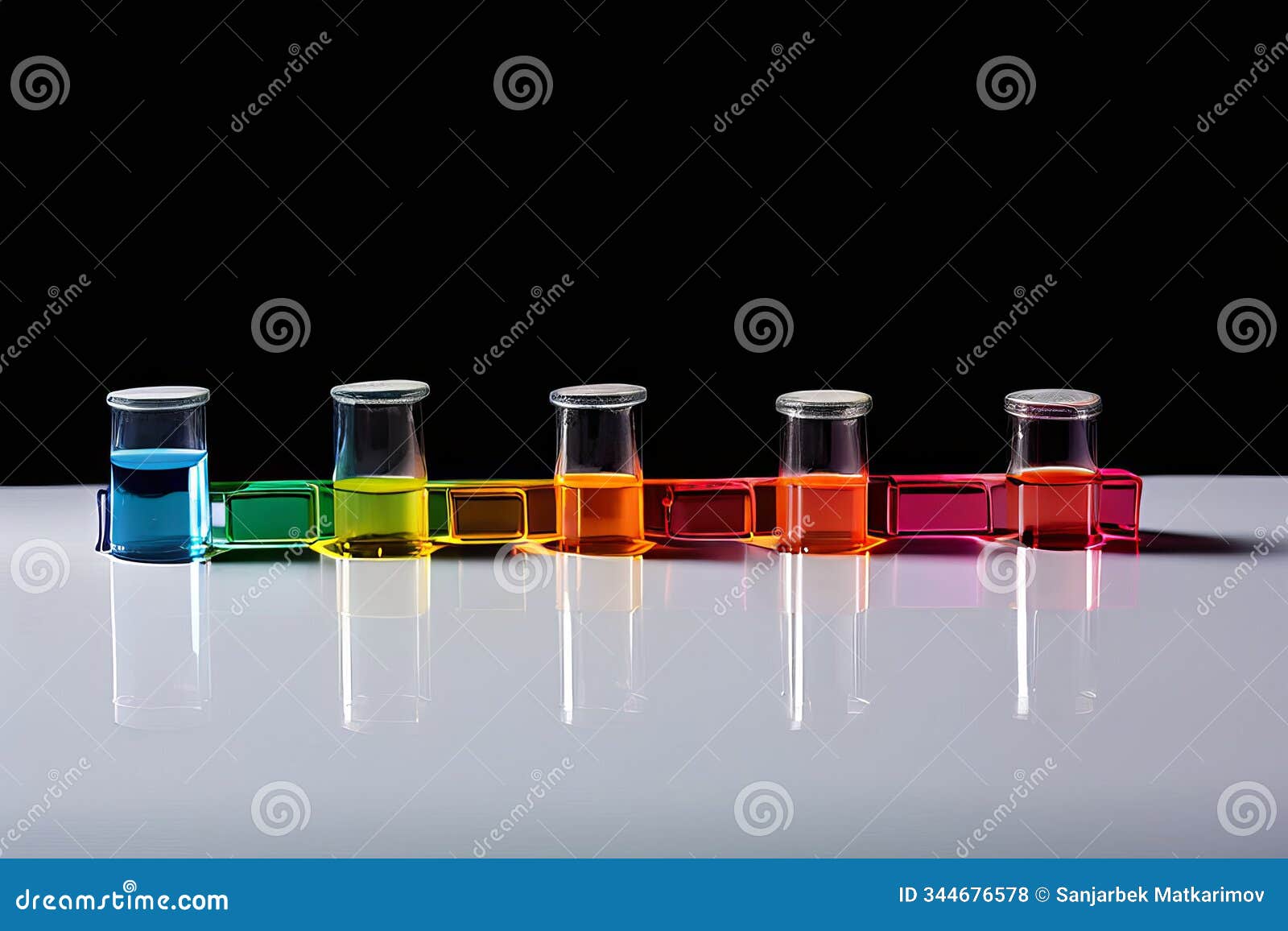 Reagent Strips a Set of Reagent Strips with Color Coded Indicato Stock ...