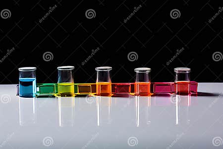 Reagent Strips a Set of Reagent Strips with Color Coded Indicato Stock ...