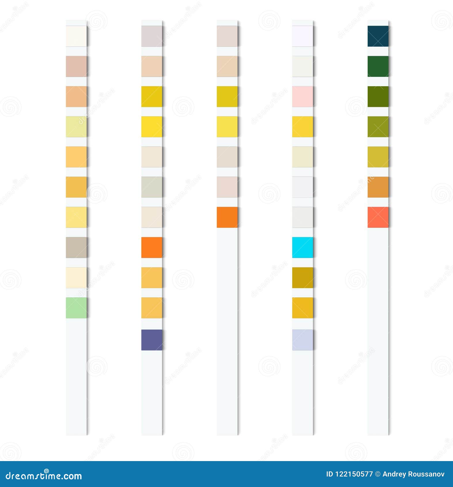 Reagent Test Strips For Urinalysis For An Automatic Analyzer Of Cartoon ...