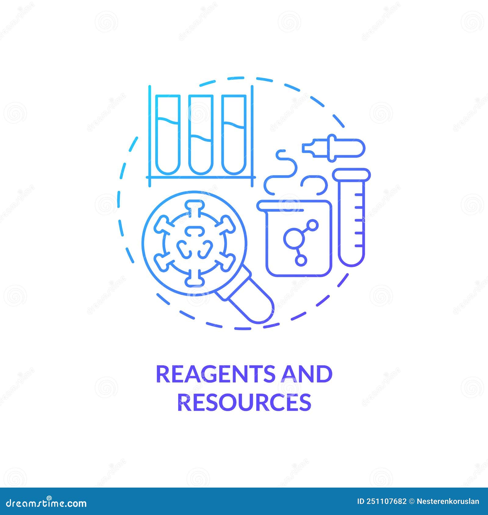Reagents and Resources Blue Gradient Concept Icon Stock Vector ...