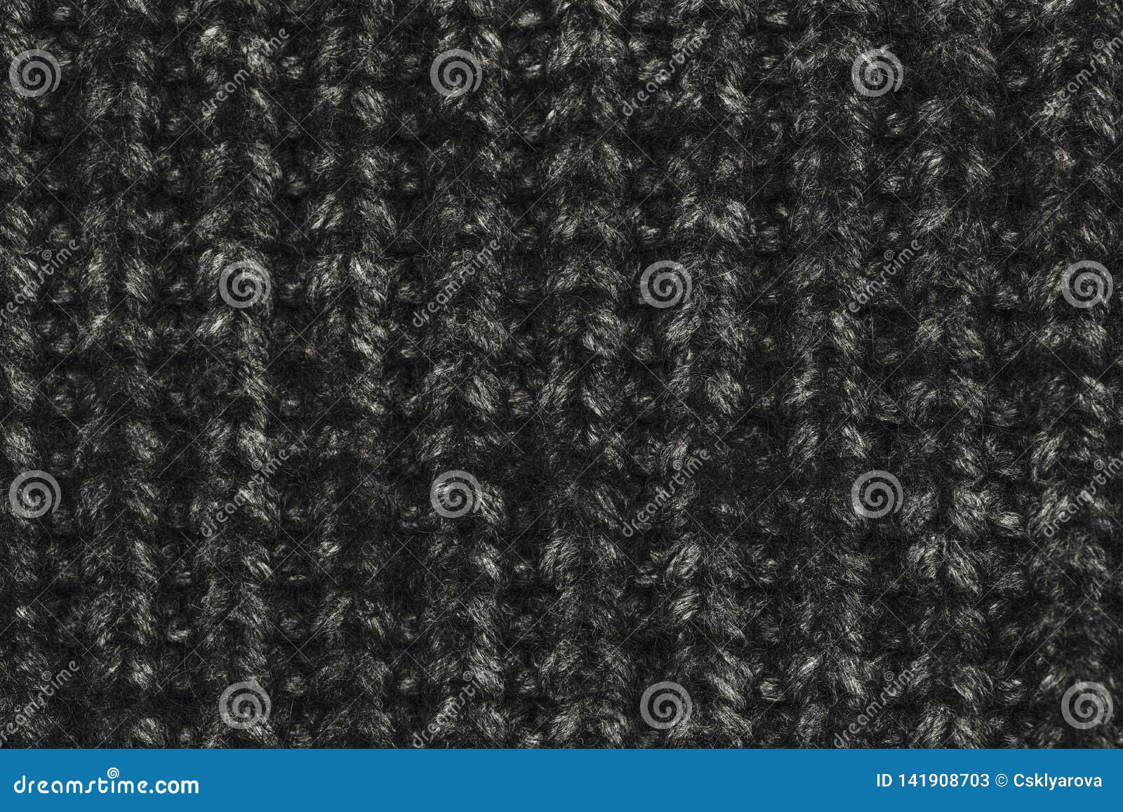 Real Black Knit Texture. Background, Pattern Concept Stock Image ...