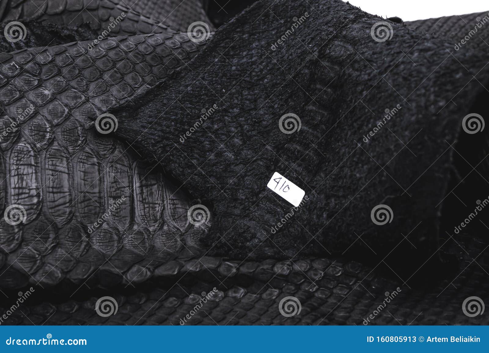 Real Black Snakeskin Python Leather. Stock Image - Image of closeup ...