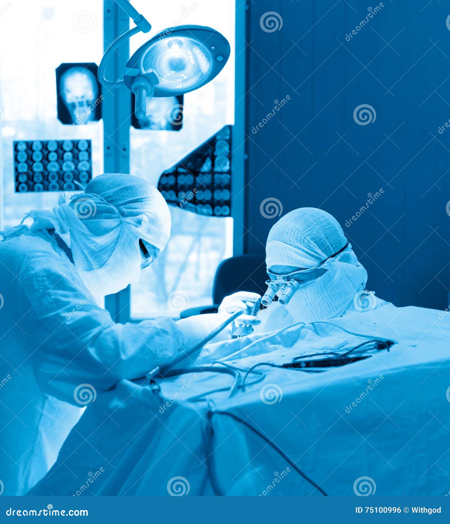 Real Brain Surgery, Blue Toning Stock Photo - Image of anaesthesia ...
