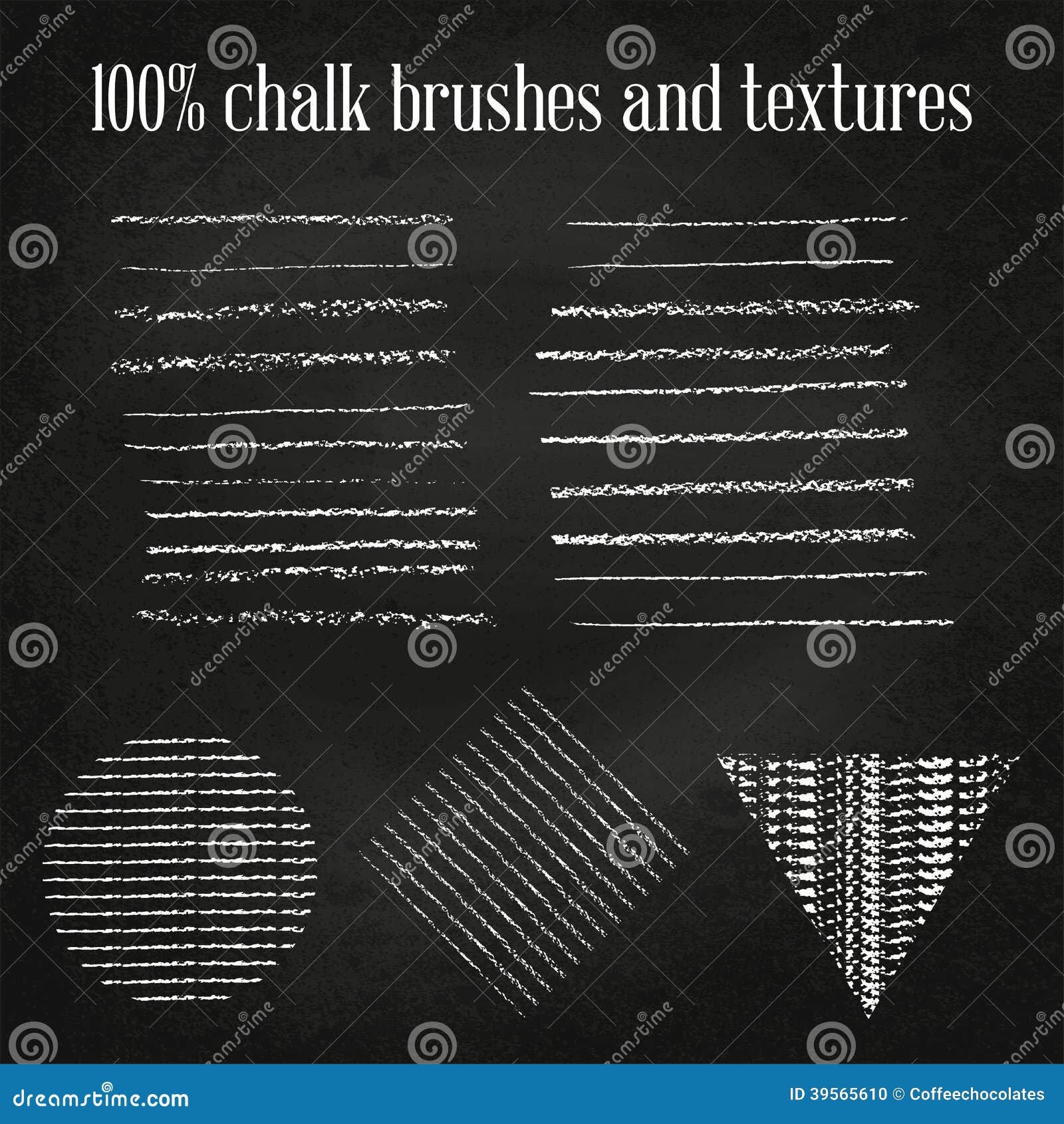 Real Chalk Brushes and Textures Stock Vector - Illustration of ...