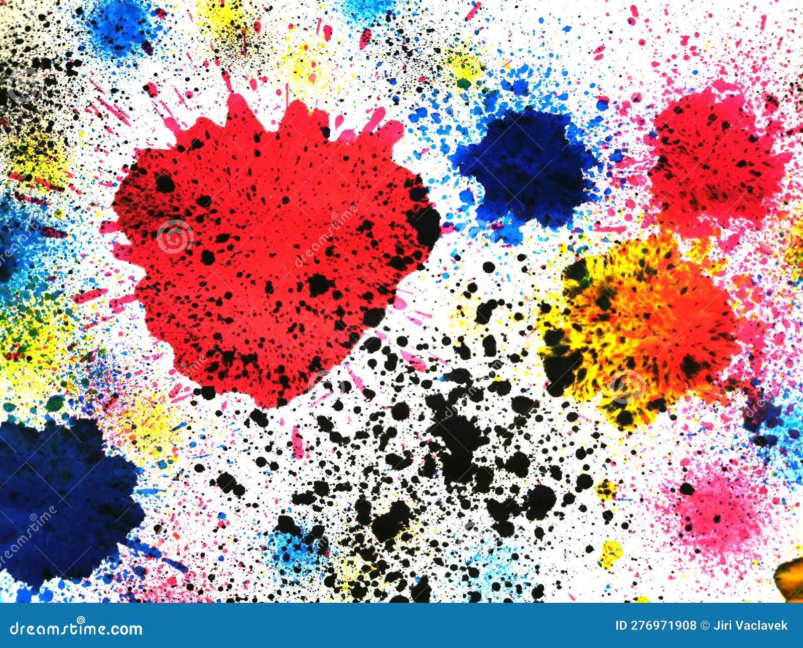 Real Ink CMYK Spots Texture Stock Illustration - Illustration of decoration, bright: 276971908