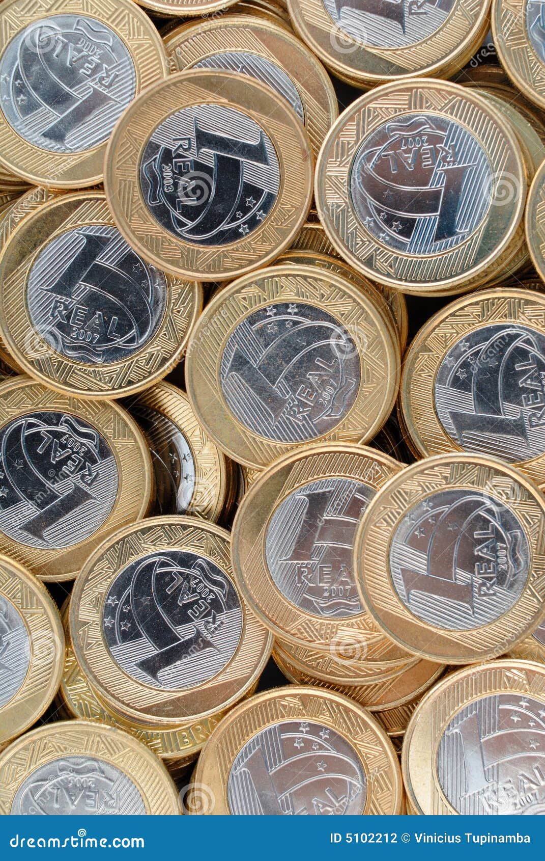 Real Coins stock photo. Image of real, richness, brazil - 5102212