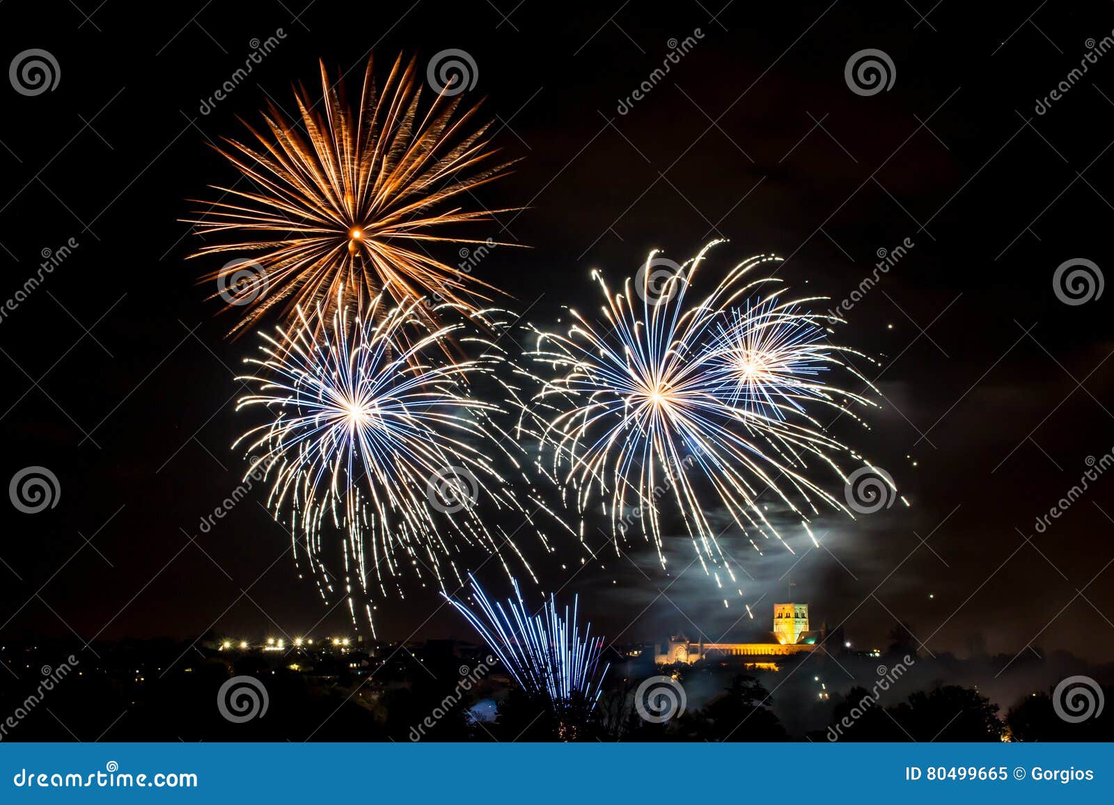 Colourful Fireworks Explosion On Black Background, Pack Of Variety Of ...