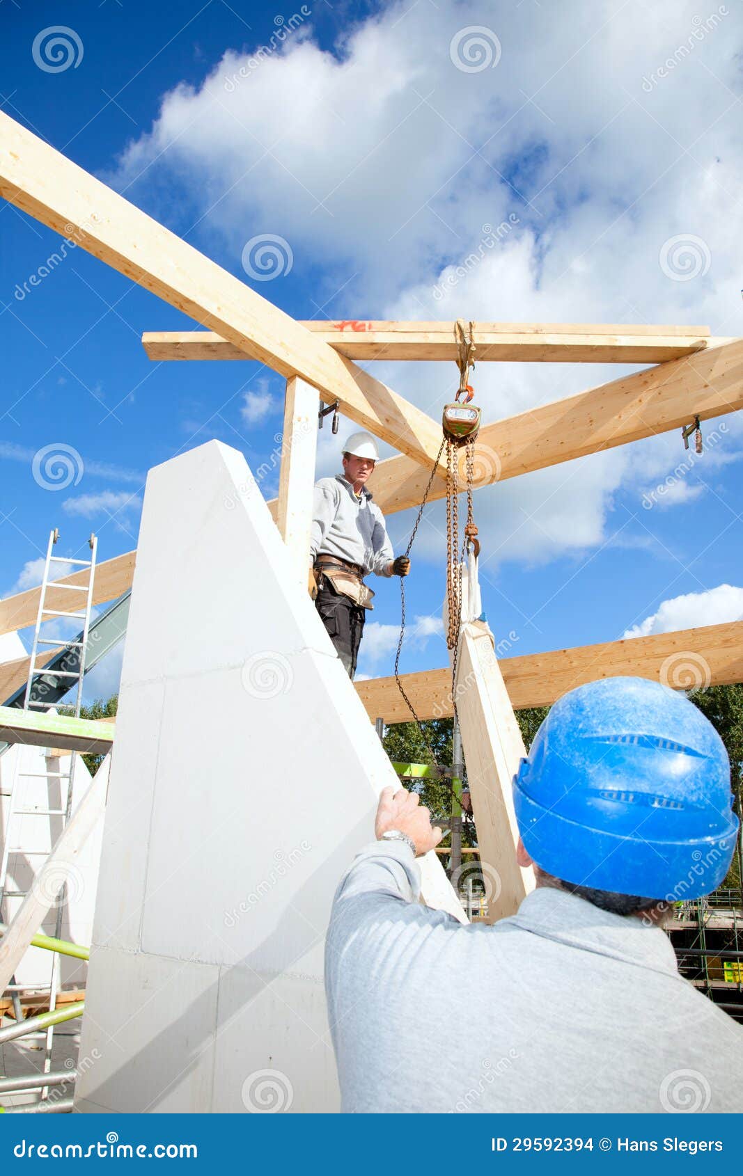 Real construction workers stock photo. Image of lumber - 29592394
