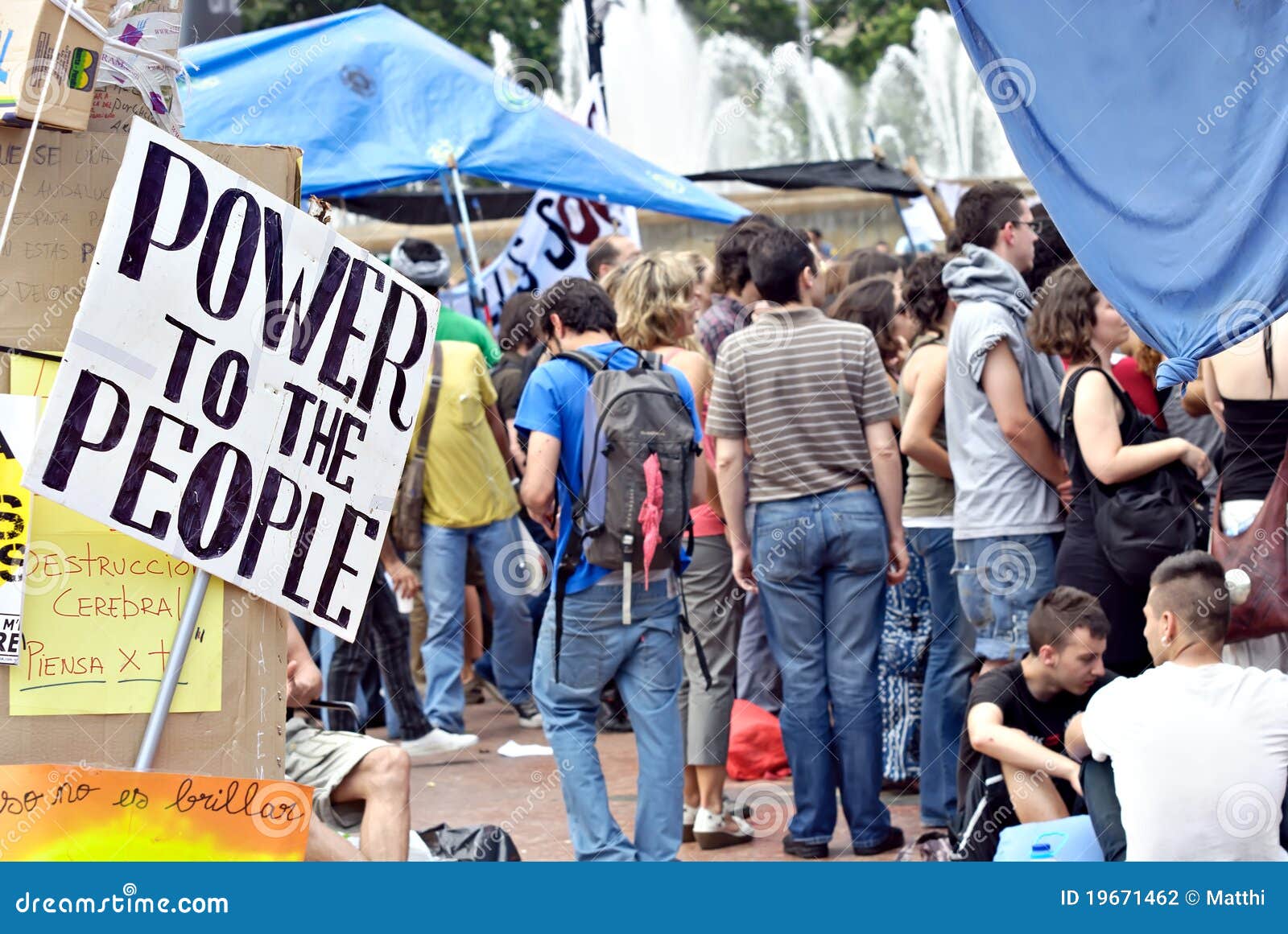 Real Democracy Now, Barcelona, Spain Editorial Photography - Image of ...