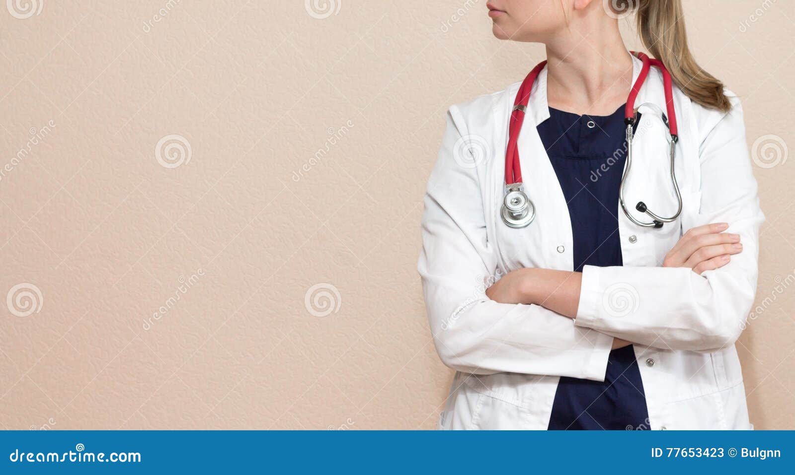 Real Doctor with Stethoscope Stock Image - Image of hospital, pretty ...