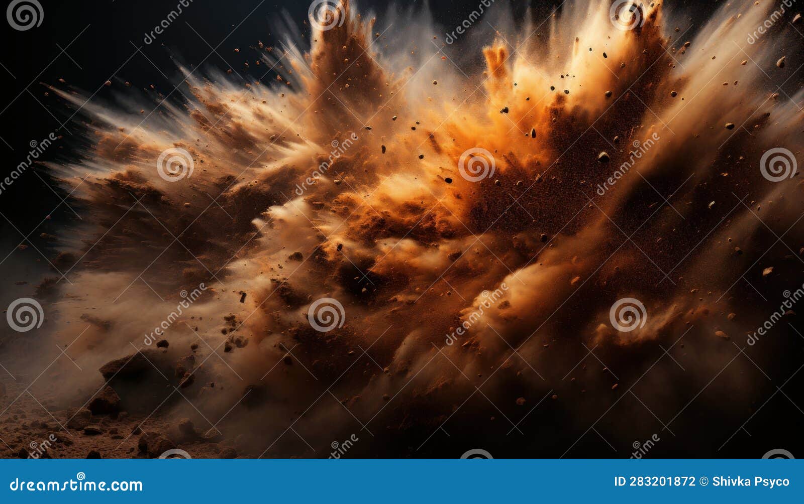 Real Dust with Explosion Effect Image Stock Illustration - Illustration ...