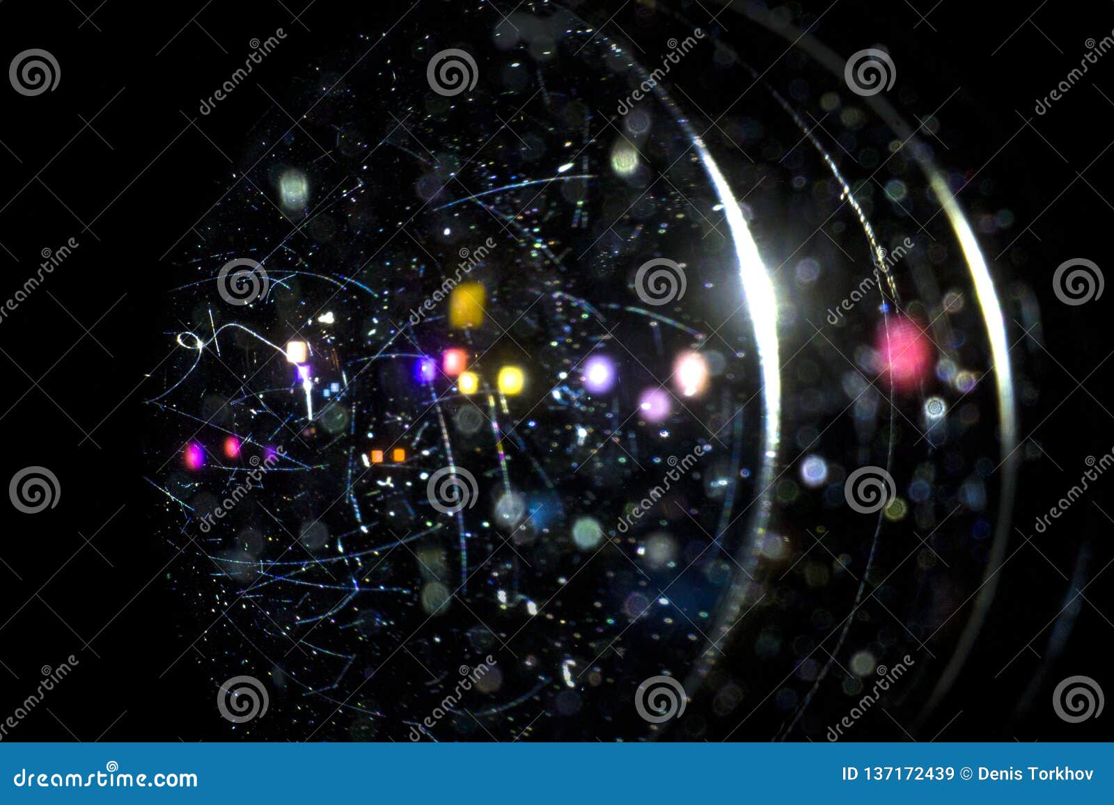 Real Dust Particles and Scratches on the Lenses, with a Back Light and ...