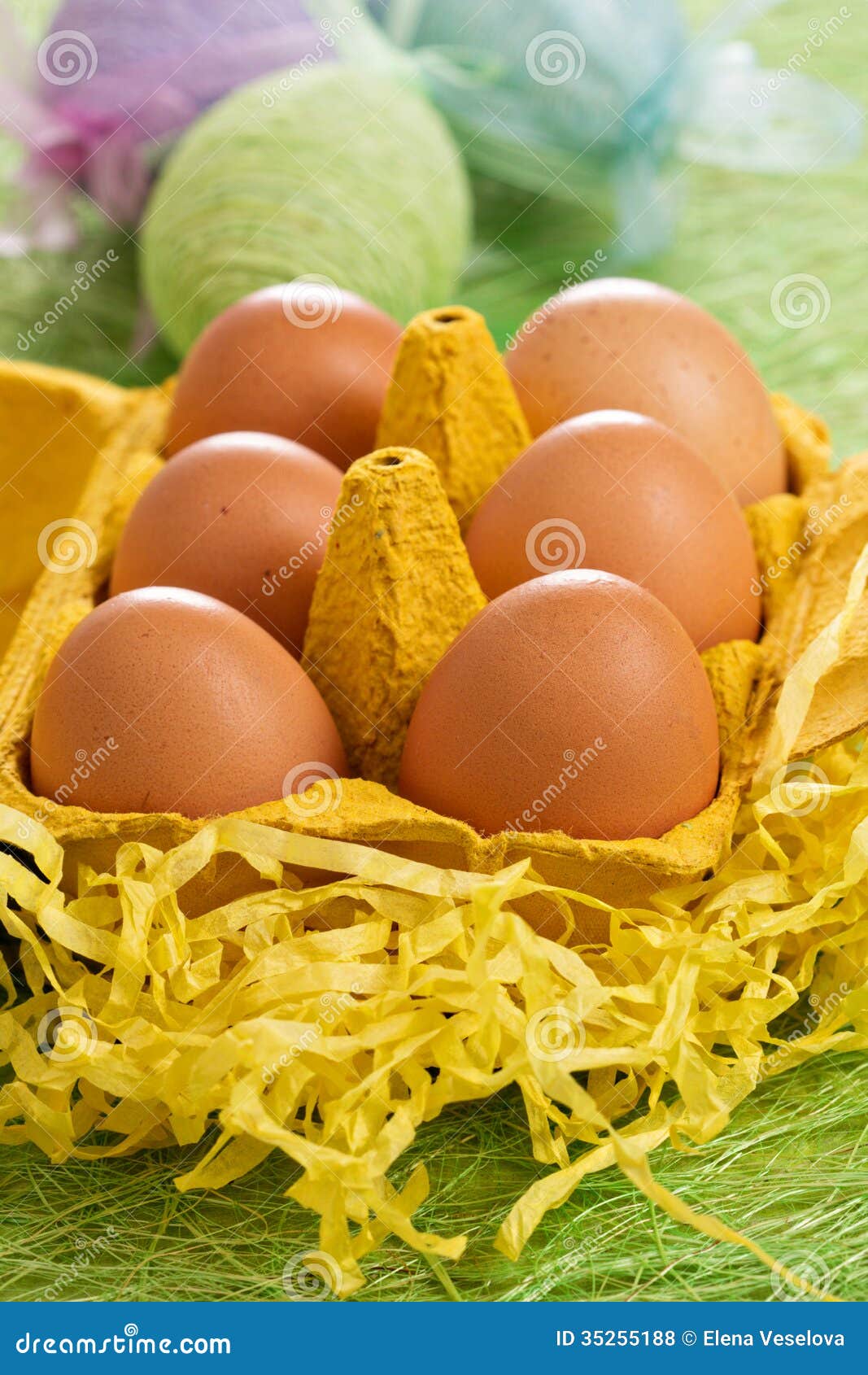 Real Eggs with Decorative in the Background Stock Photo - Image of ...