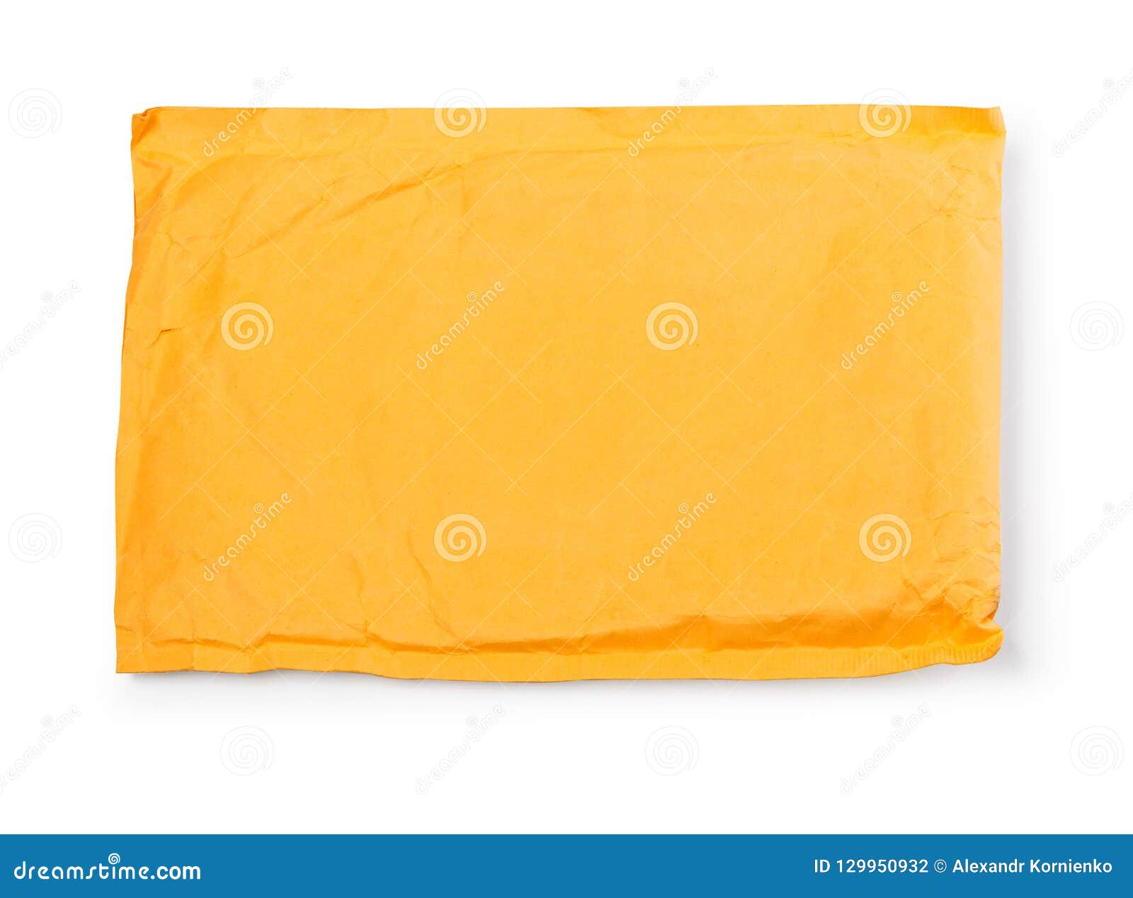 Real Envelope Isolated on White Stock Photo - Image of brown, blank ...