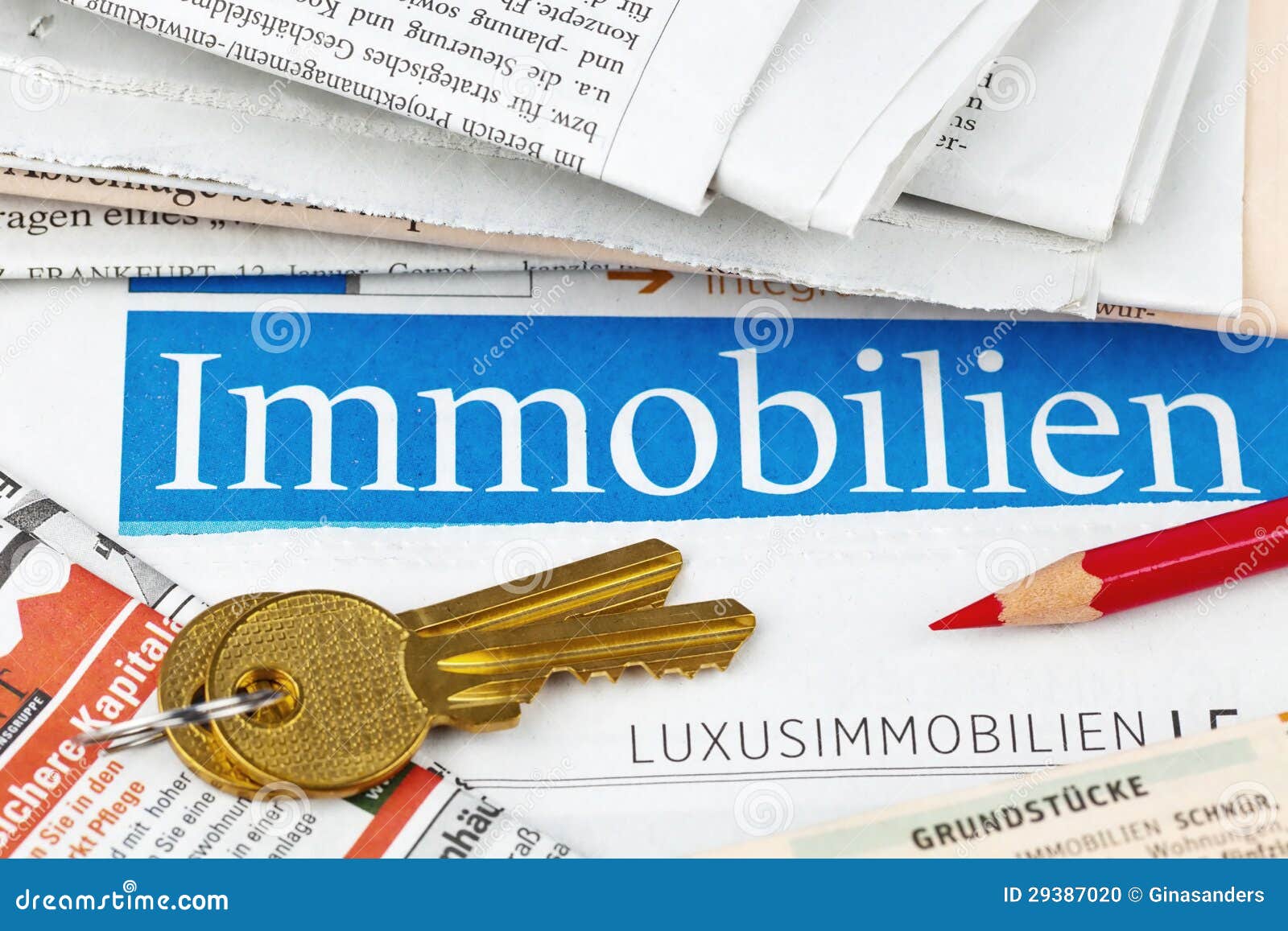 Real Estate Ad in Newspaper Stock Photo - Image of advertisement ...