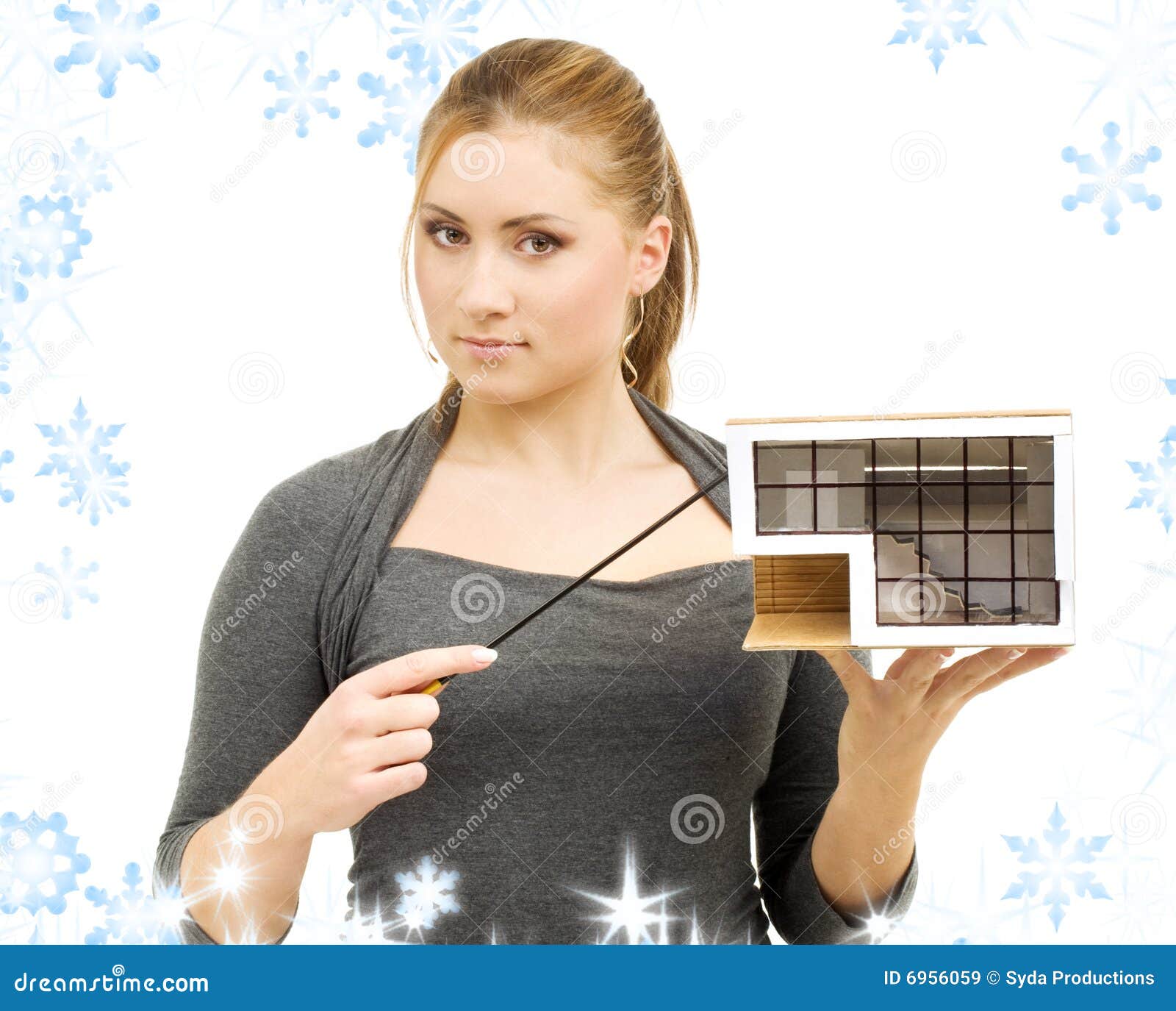 Real estate agent stock image. Image of holding, home - 6956059