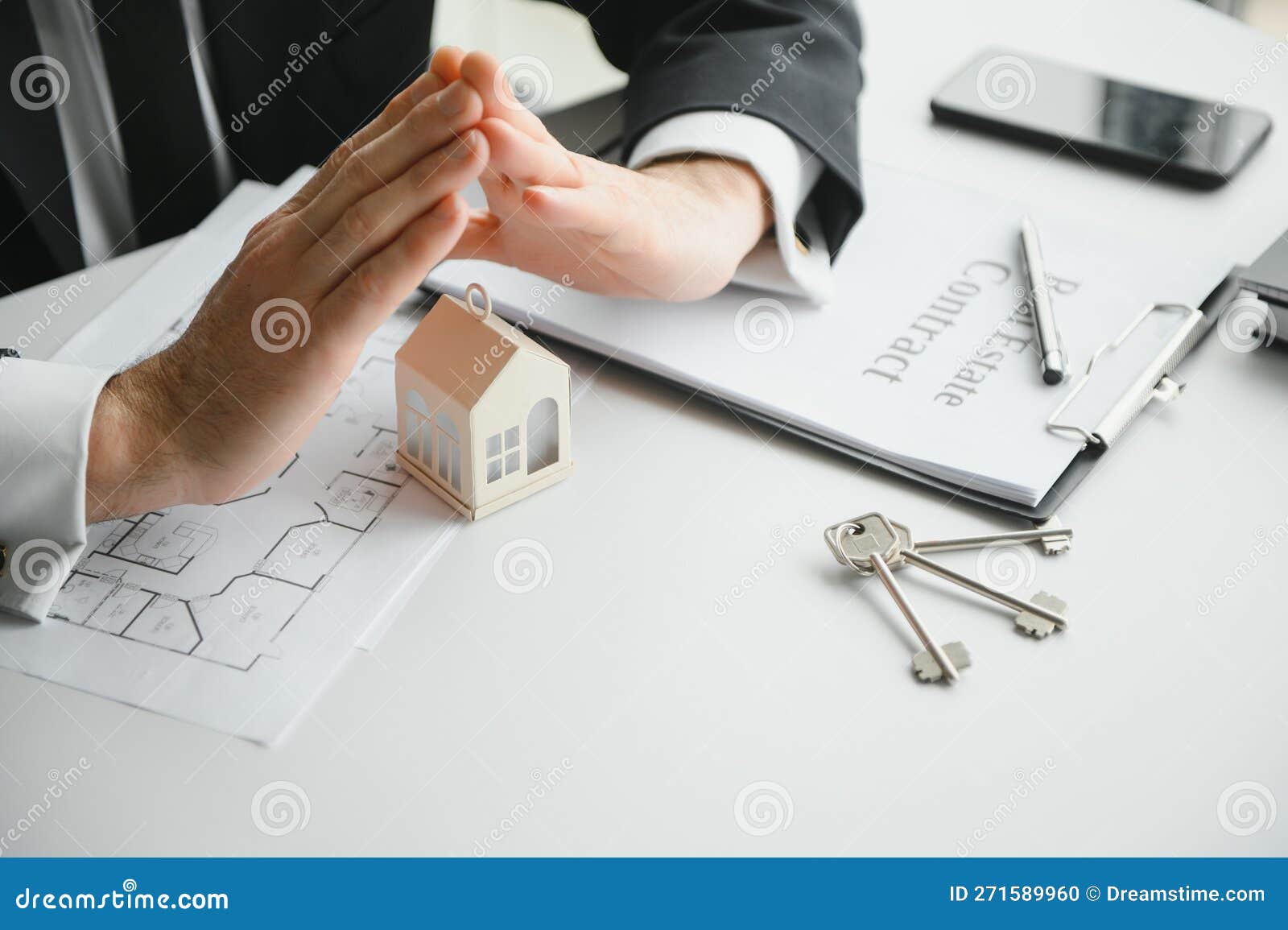 Real Estate Agent Explaining Contract Stock Photo - Image of sitting ...