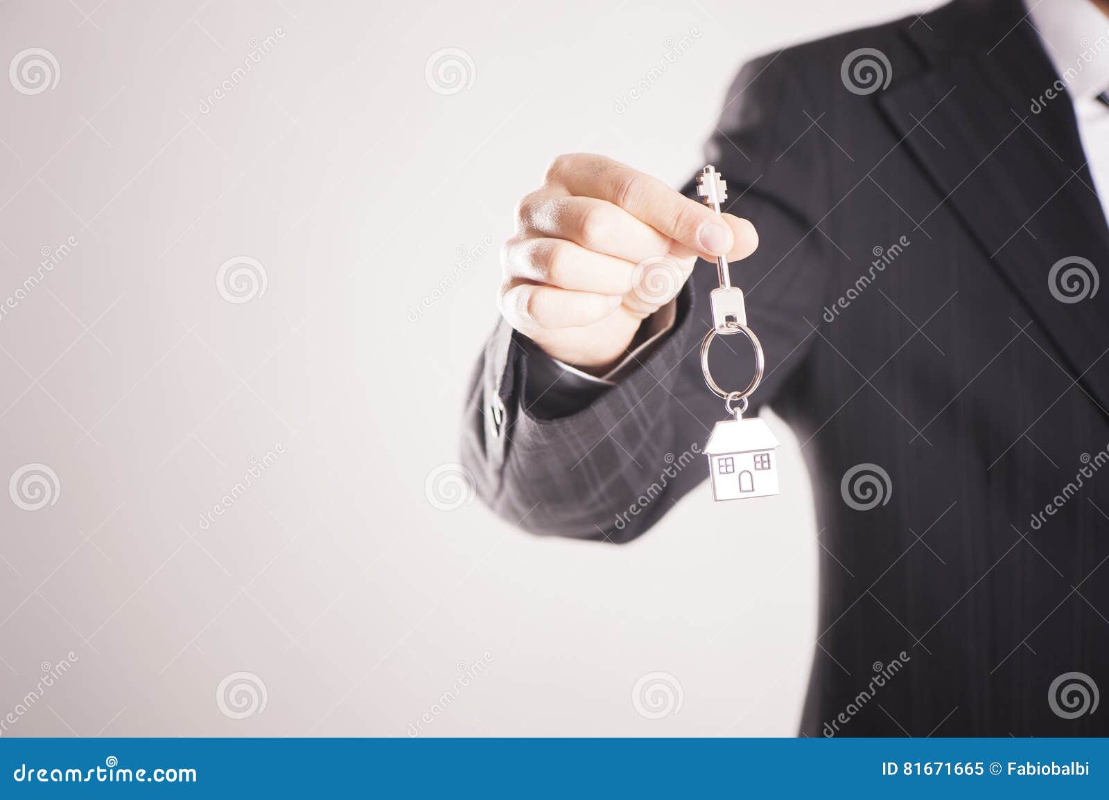 Real Estate Agent Handing Over House Keys Stock Image - Image of ...