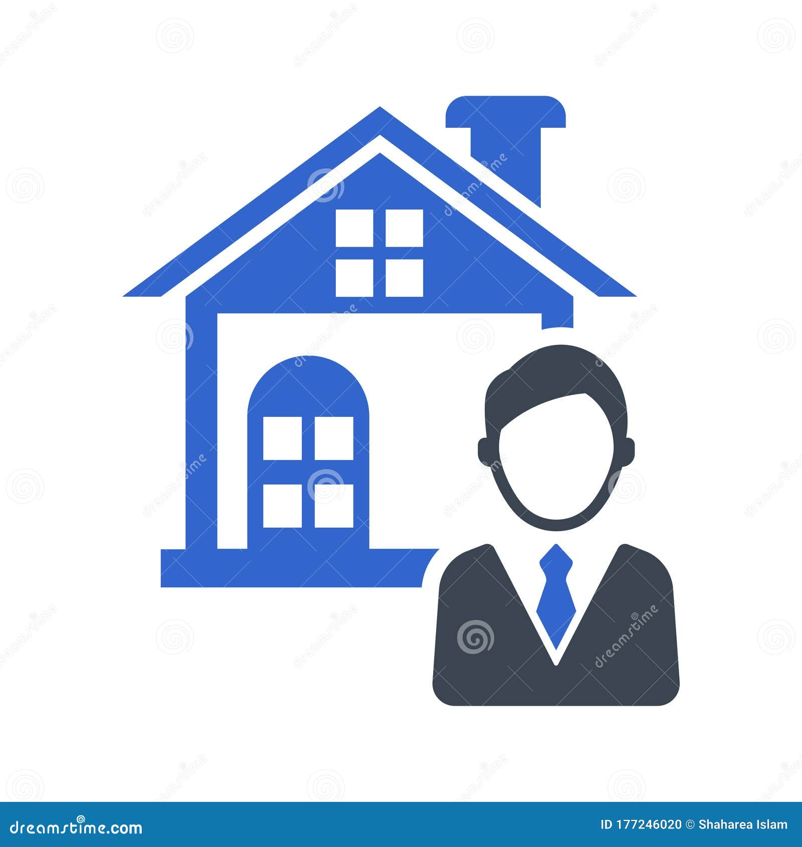 Real Estate Agent Icon stock vector. Illustration of consultant - 177246020