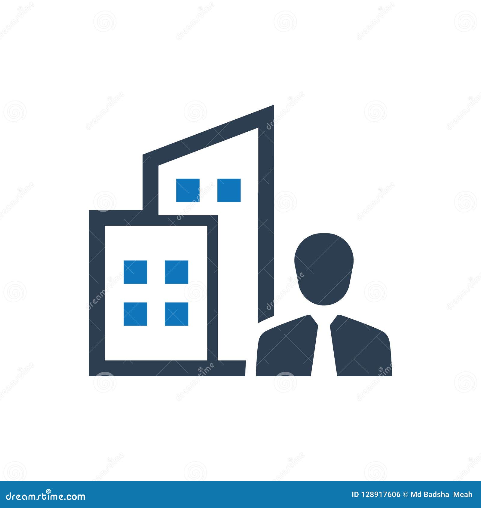 Real Estate Agent Icon stock vector. Illustration of agent - 128917606