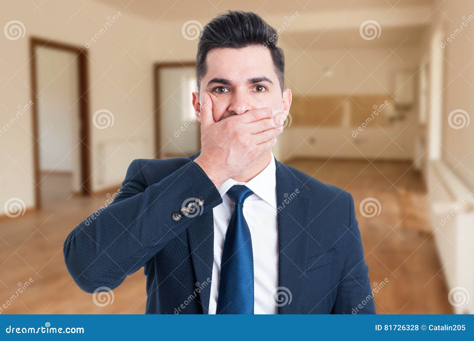 Real Estate Agent Looking Perplexed Stock Photo - Image of expert ...