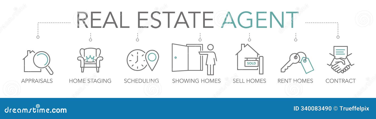 Real Estate Agent - Vector Icon Concept Isolated on White Background ...